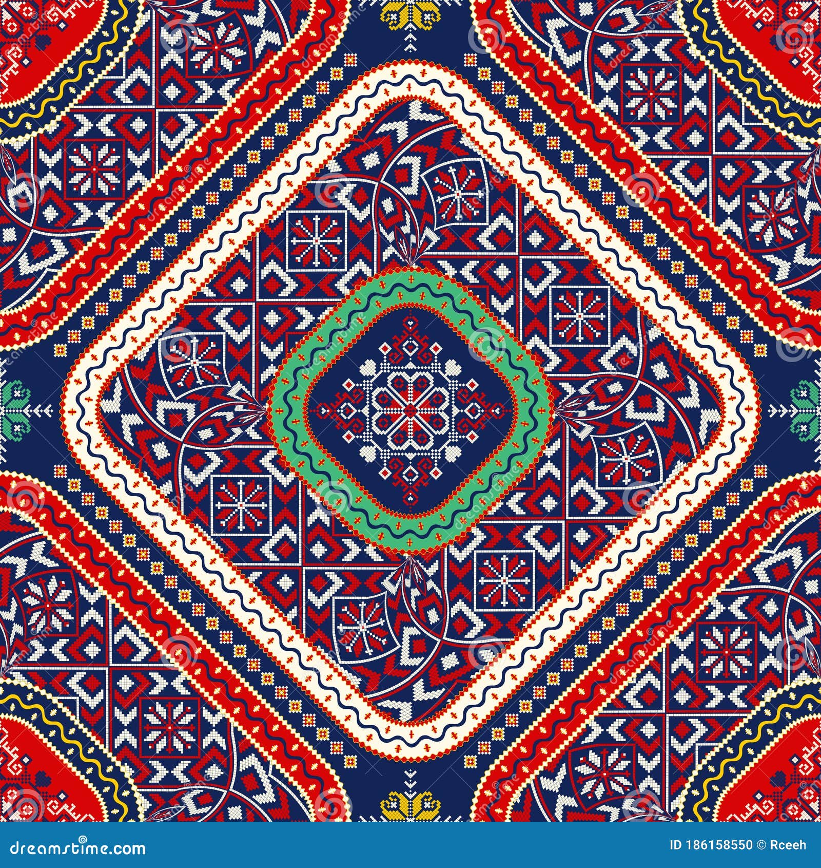 Romanian Traditional Pattern 52 Stock Vector - Illustration of european ...