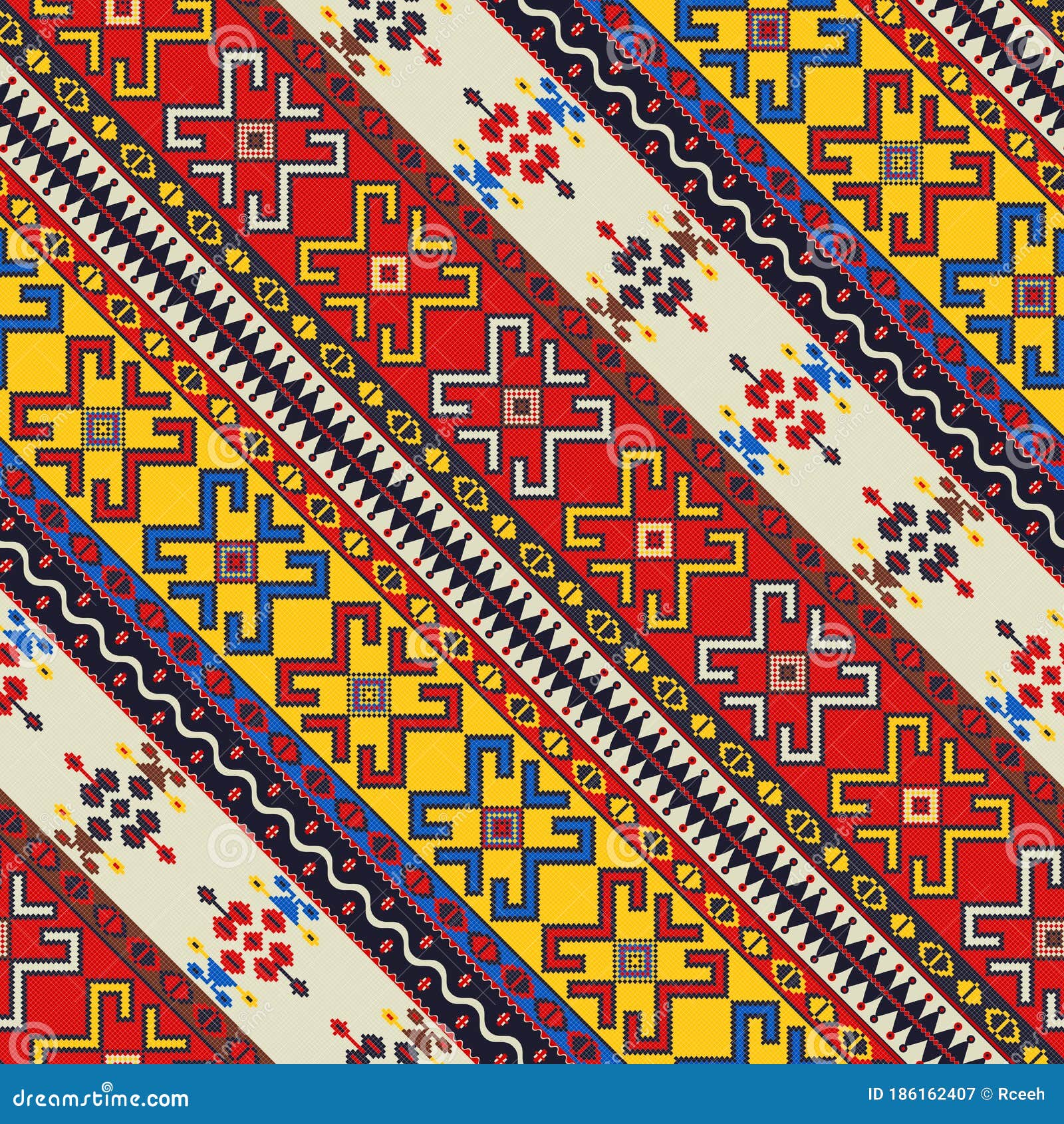 Romanian Traditional Pattern 62 Stock Vector - Illustration of carpet ...