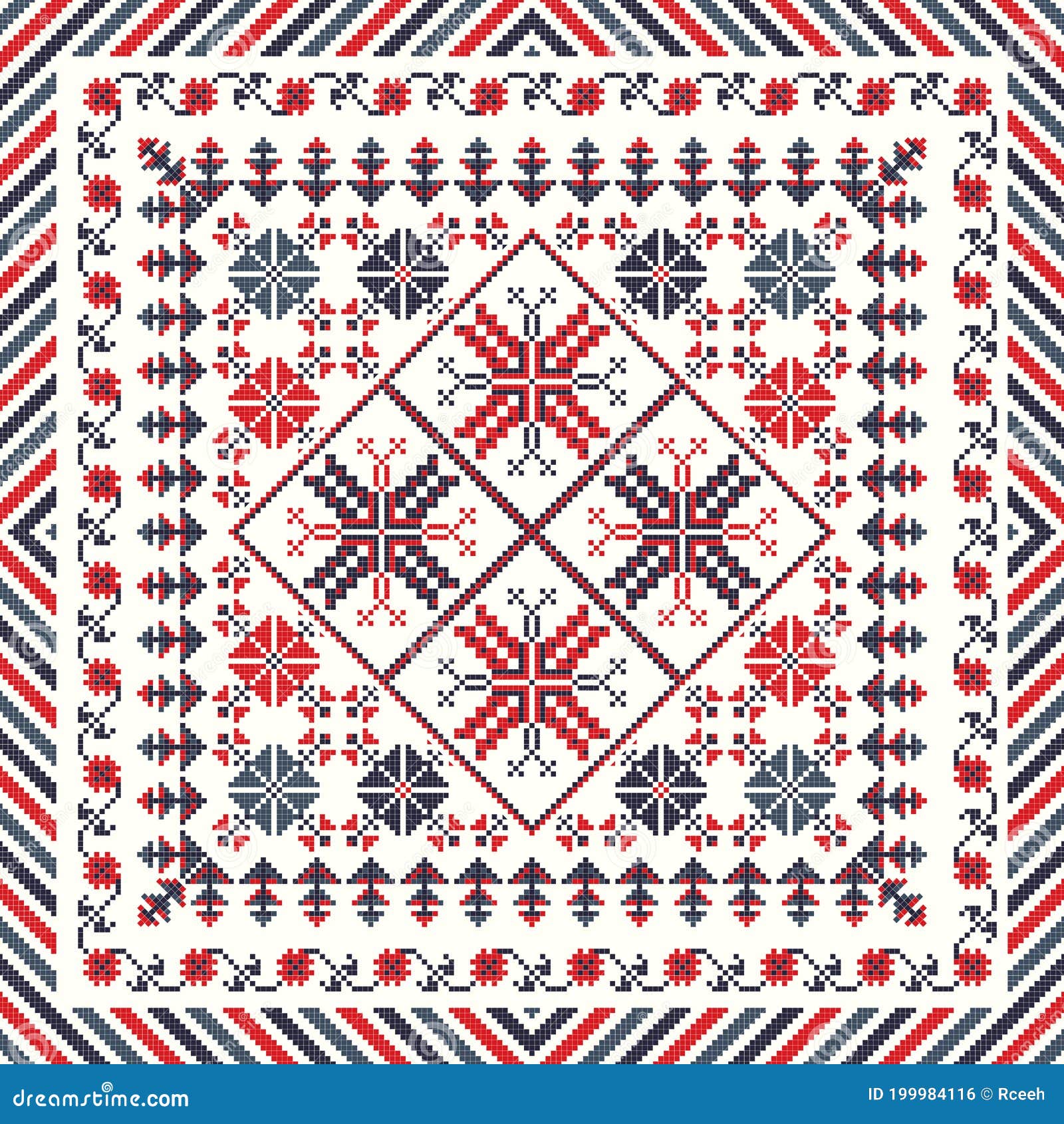 Romanian Traditional Pattern 84 Stock Vector - Illustration of decor ...