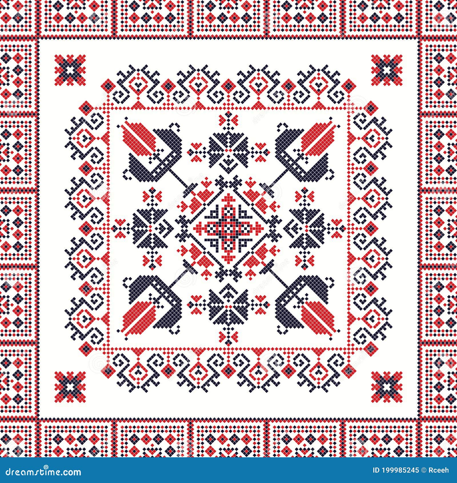 Romanian Traditional Pattern 100 Stock Vector - Illustration of graphic ...