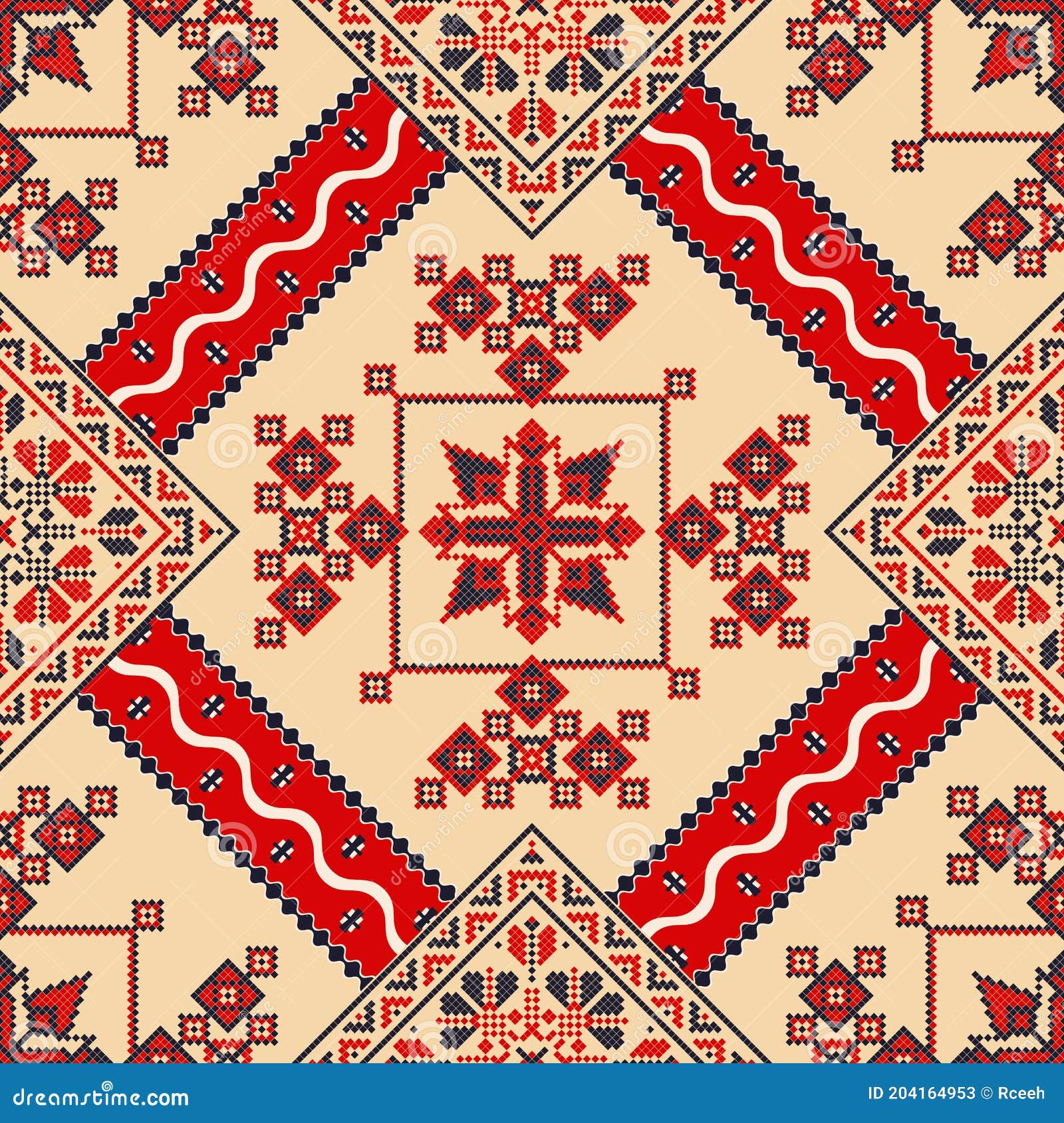 Romanian Traditional Pattern Stock Vector - Illustration of decorative ...