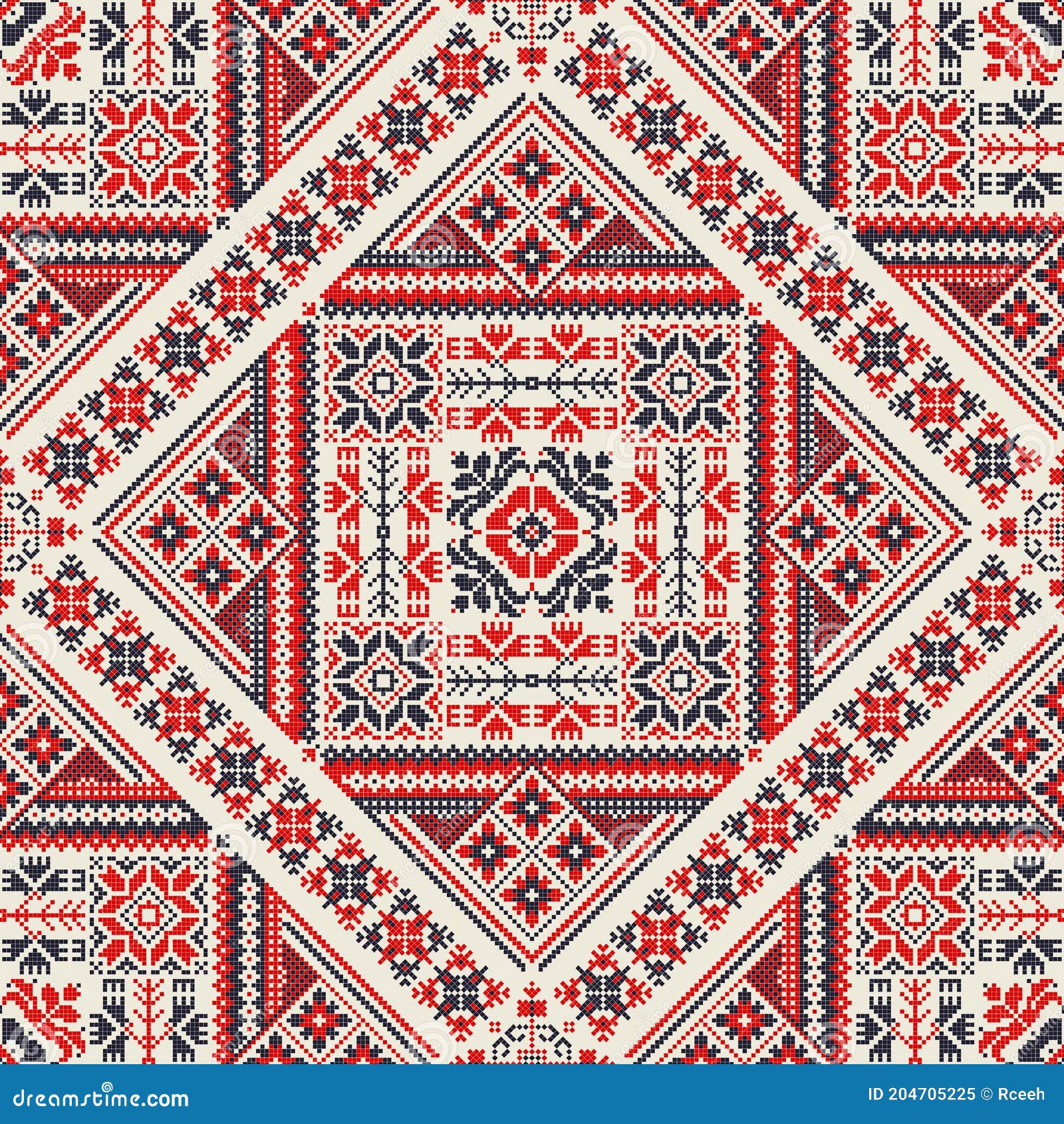 Romanian Traditional Pattern Stock Vector - Illustration of border ...