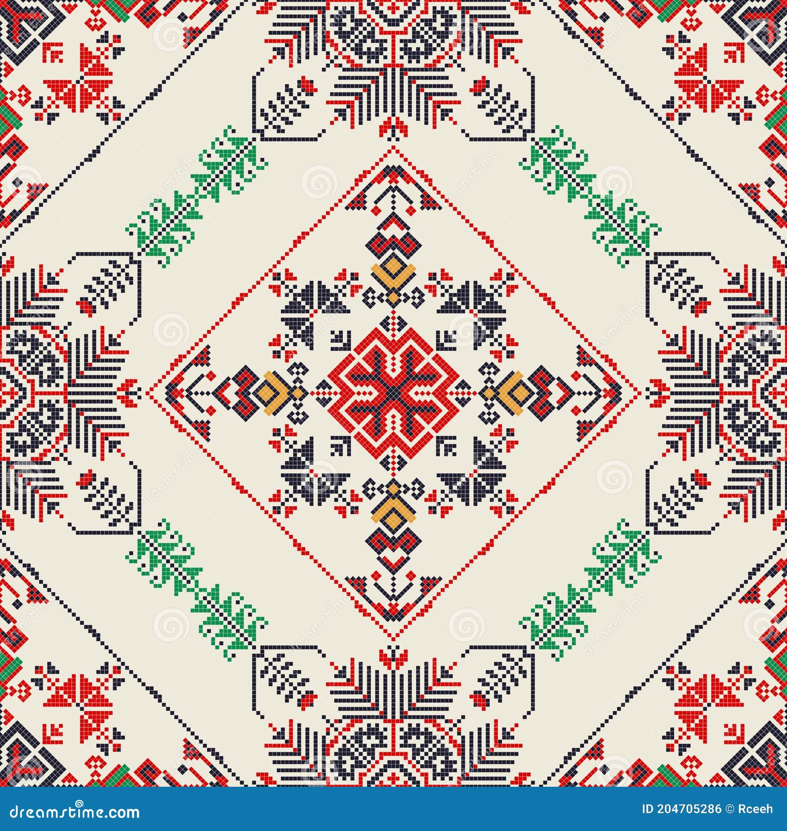 Romanian Traditional Pattern Stock Vector - Illustration of national ...