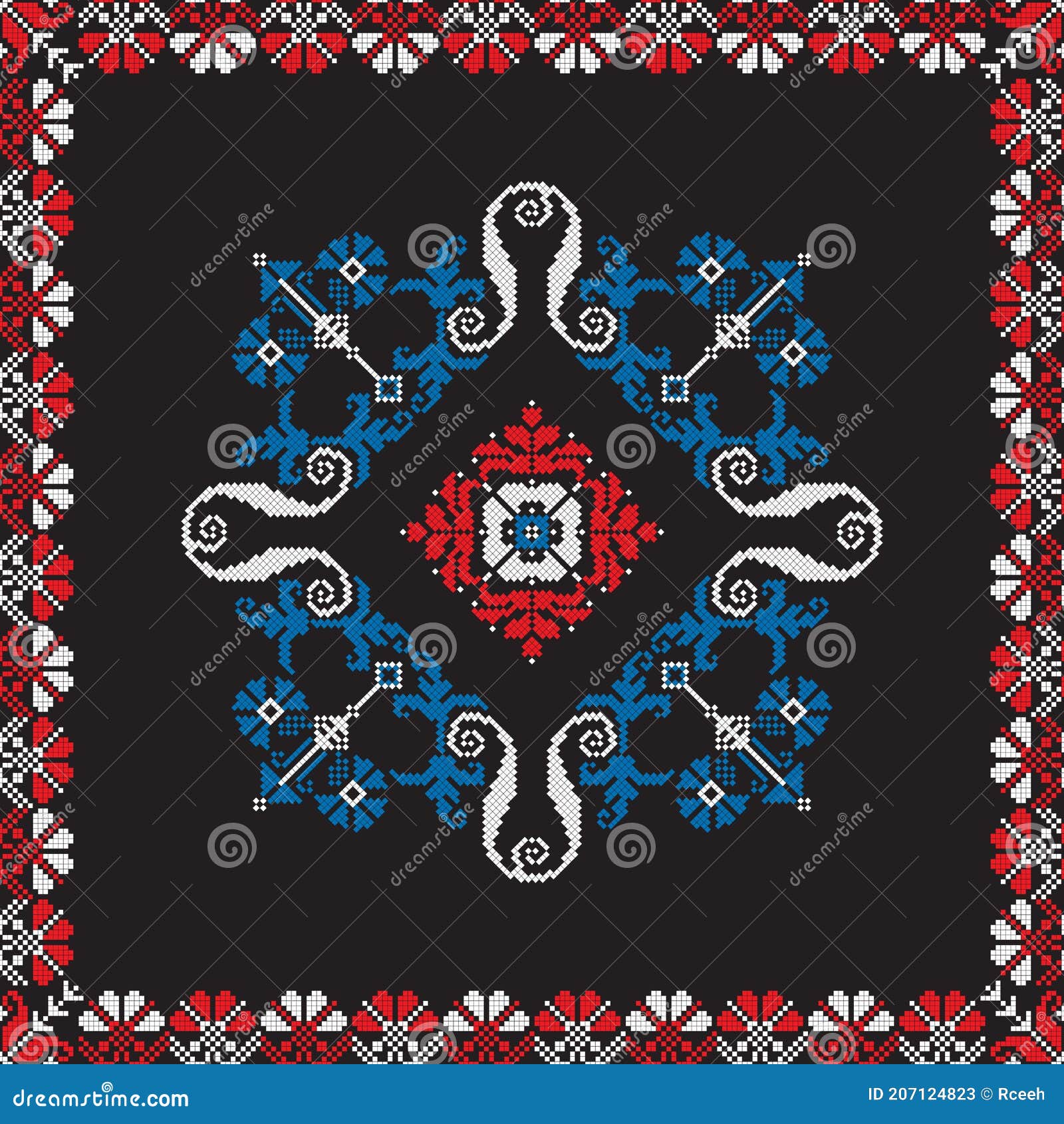 Romanian Traditional Pattern Stock Vector - Illustration of background ...