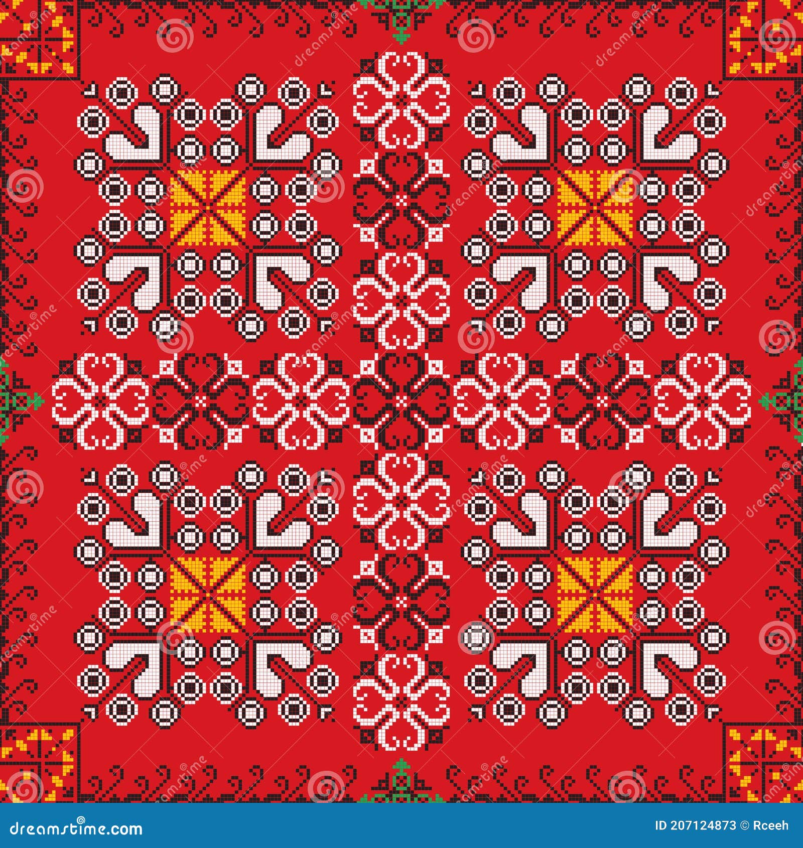 Romanian Traditional Pattern Stock Vector - Illustration of floral ...