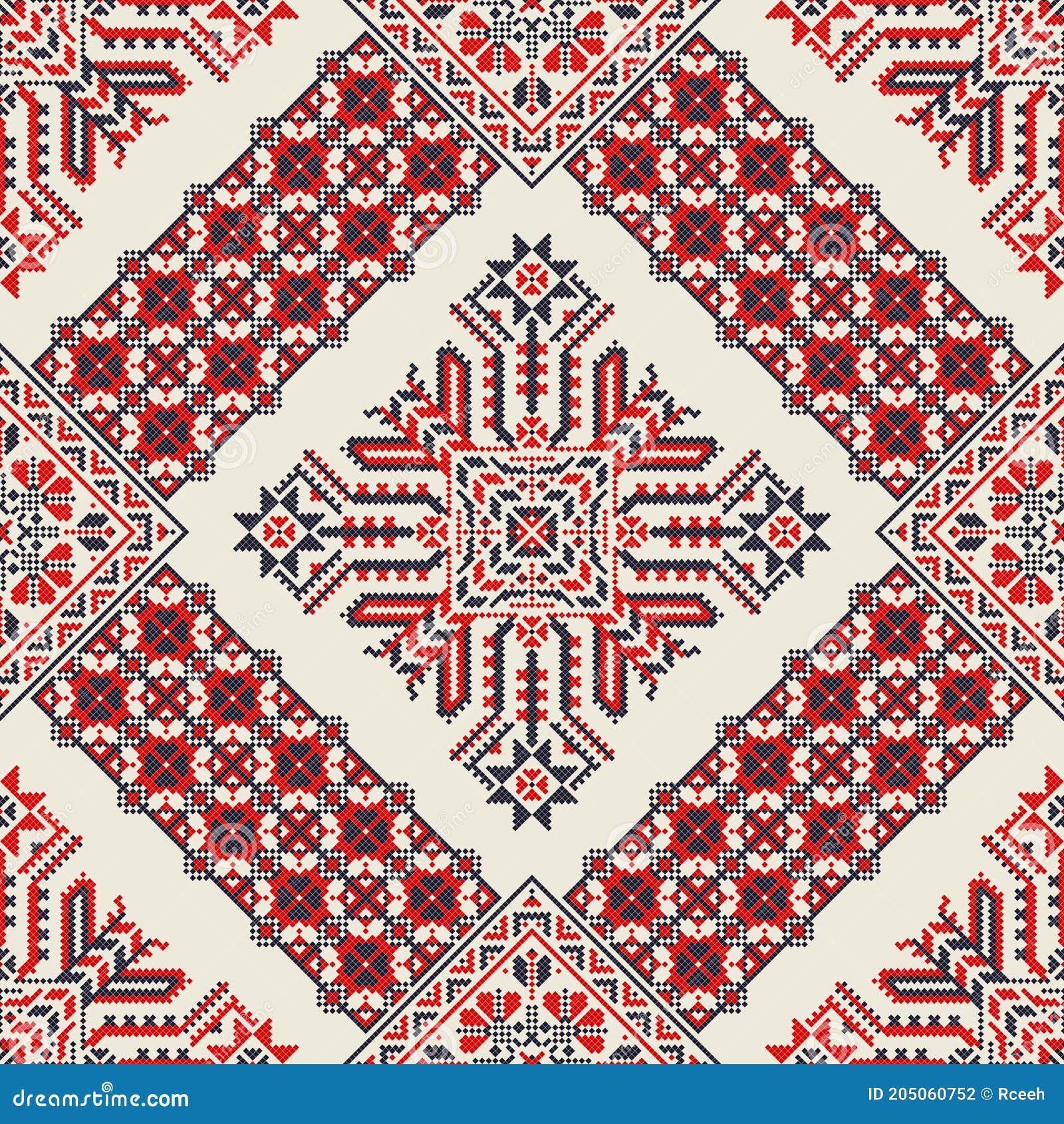 Romanian Traditional Pattern Stock Vector - Illustration of geometric ...