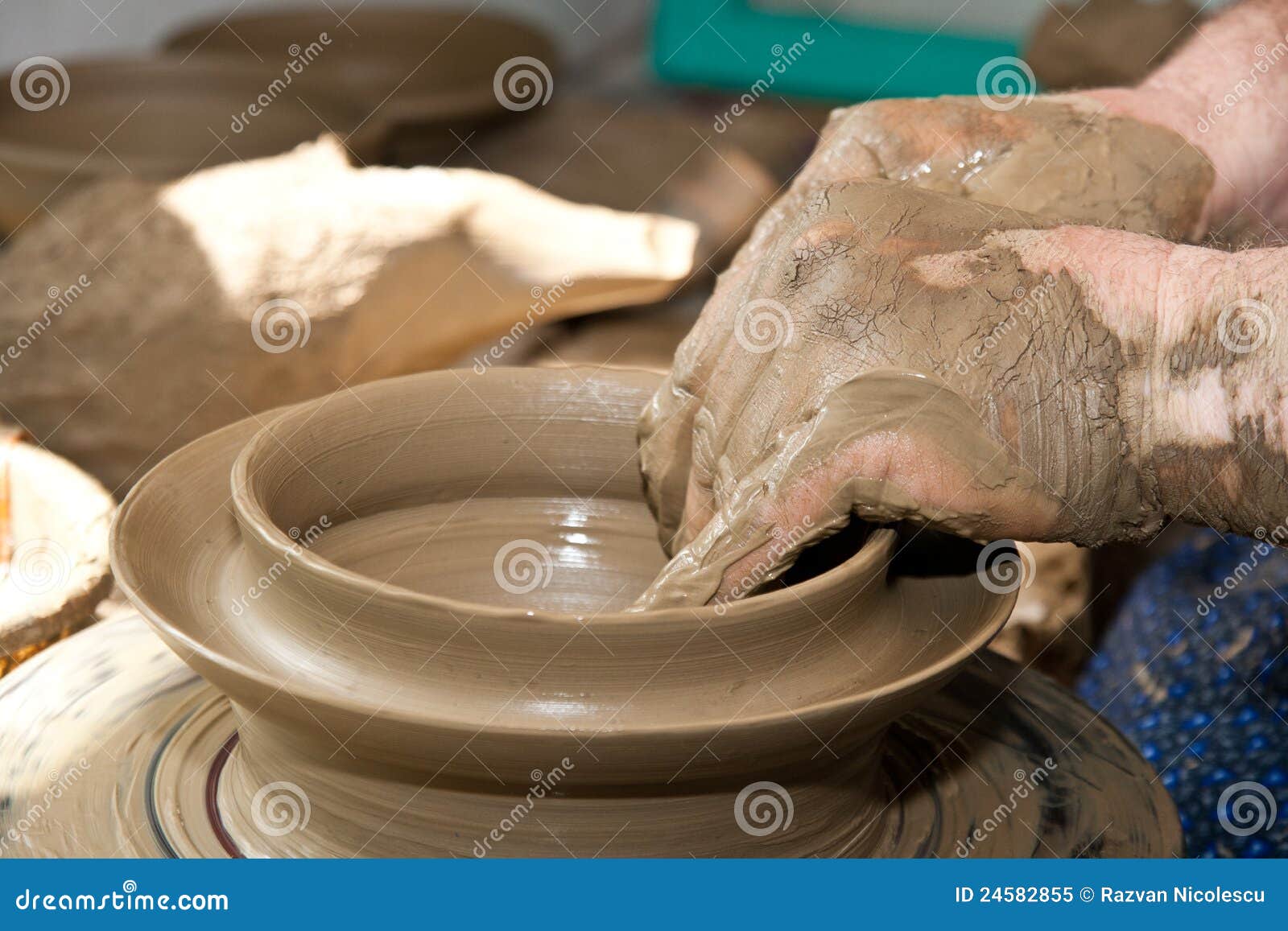 Romanian Traditional Pottery Making Stock Image - Image of popular ...