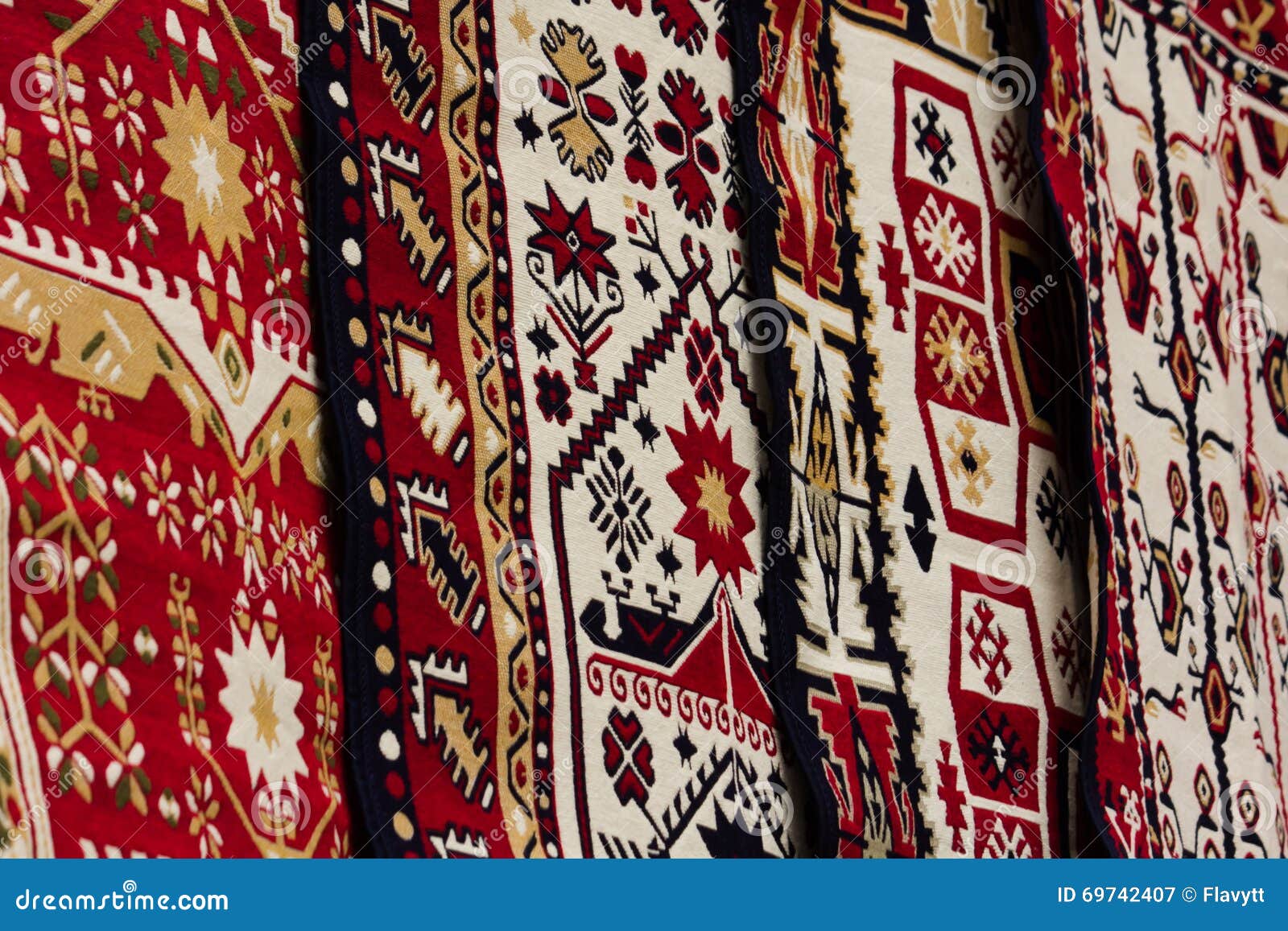 Romanian traditional rugs stock image. Image of folklore - 69742407