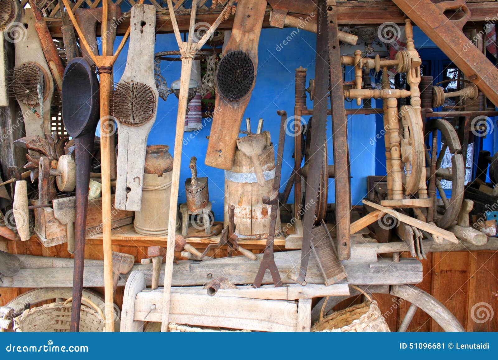 Traditional Objects from a Romanian Peasant Stock Image - Image of ...