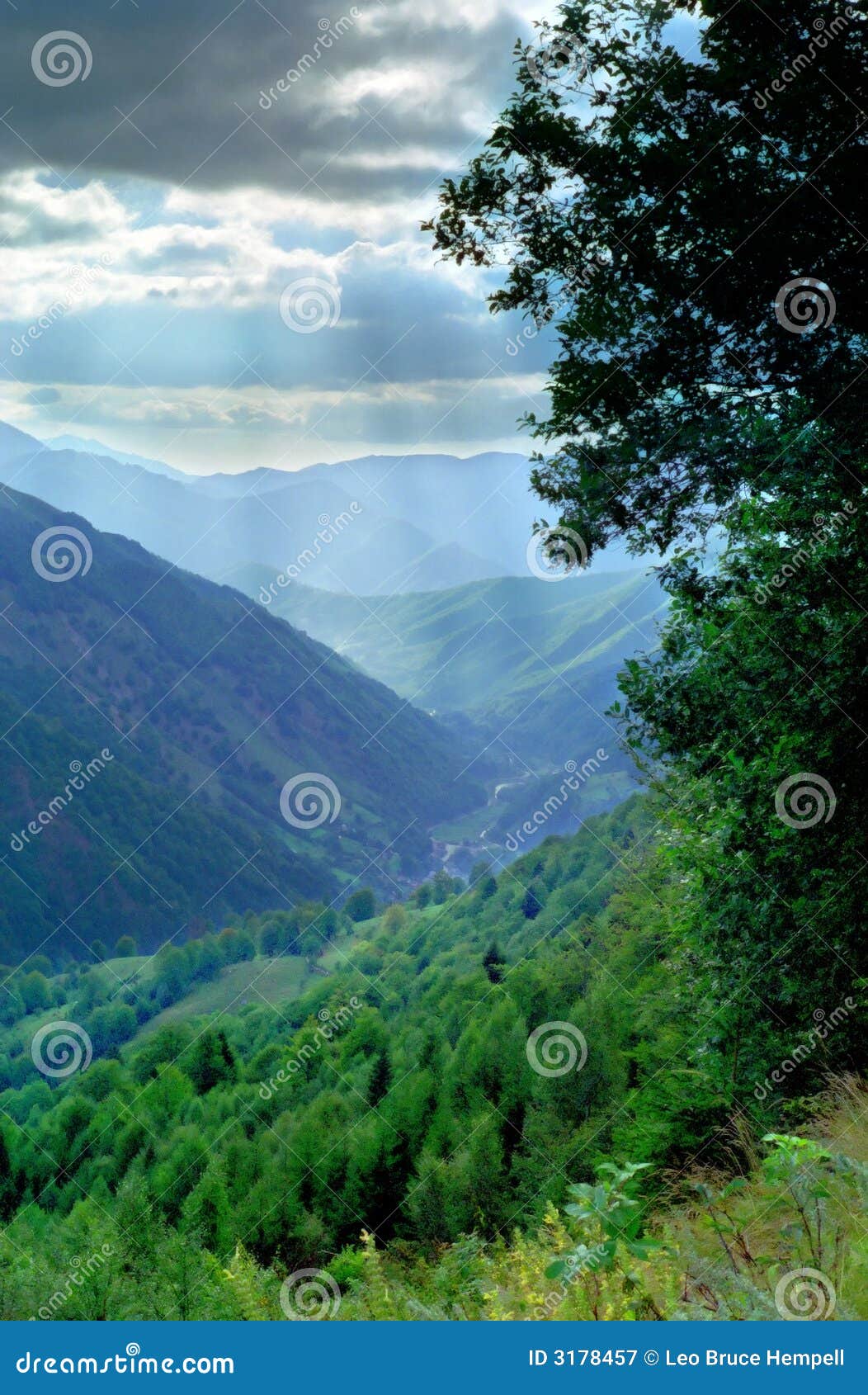 Romanian Valley Carpathian Mountains Stock Image - Image of peace ...