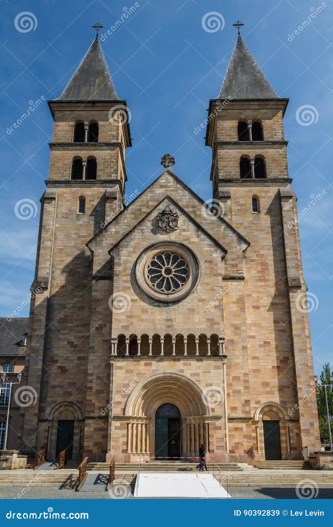 Romanic Church in the Historic Centre of Echternach Stock Image - Image ...