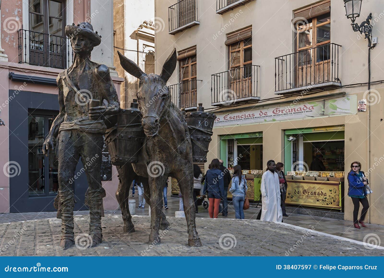 Donkey Sculpture In Front Of The Gate Of Golden Donkey Farm Editorial ...