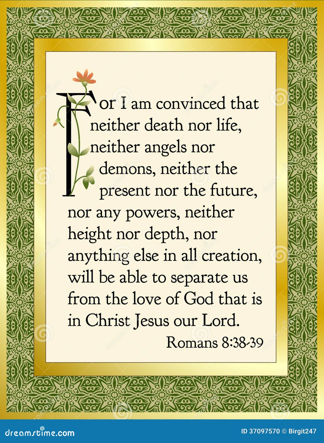 Romans 8:38-39 stock vector. Illustration of patterned - 37097570