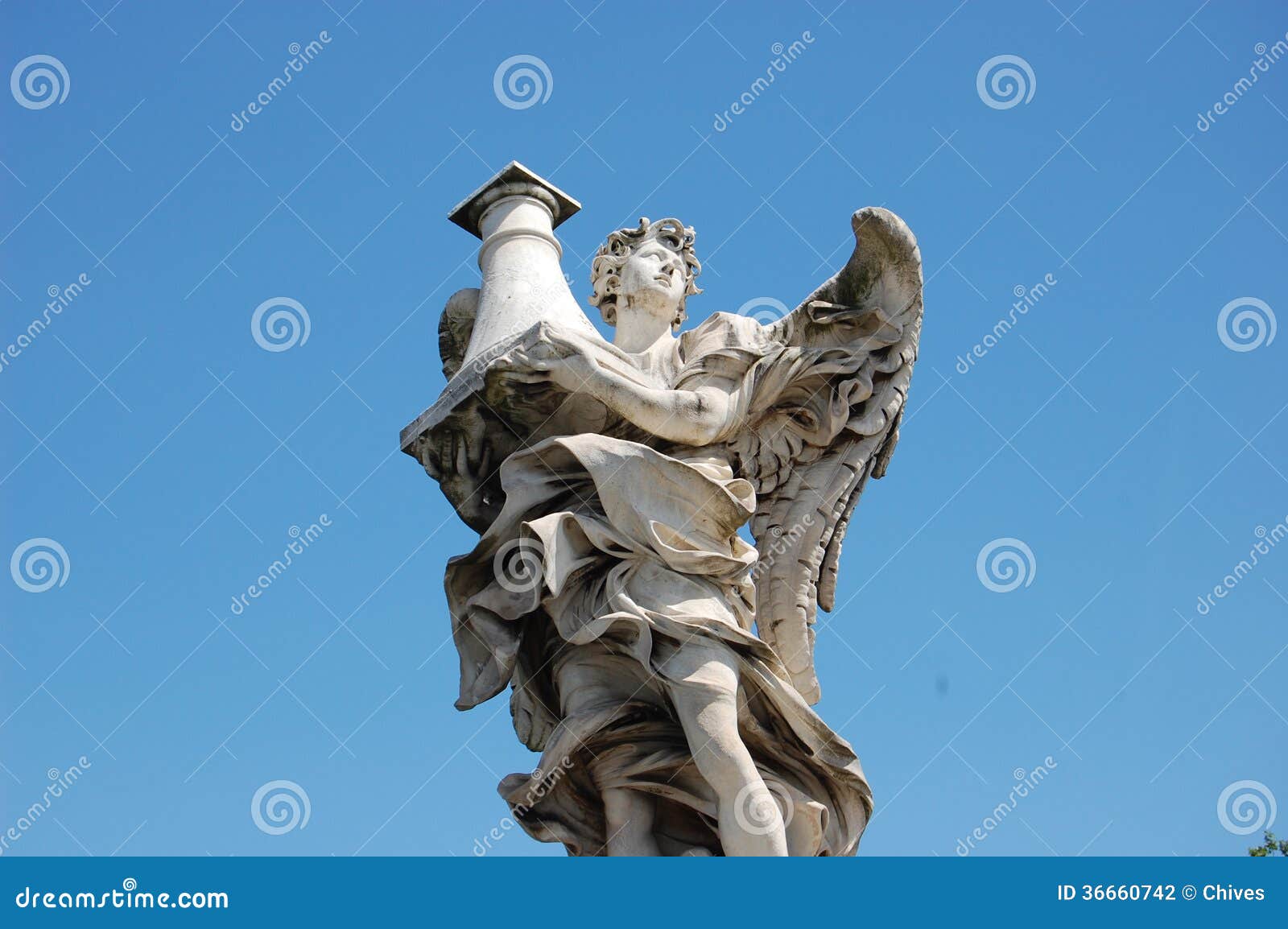Romanstatue stock photo. Image of rome, detail, winged - 36660742