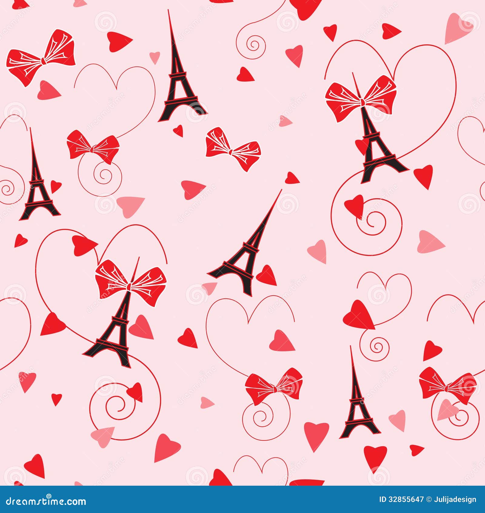Romantic Seamless Vector Pattern Stock Vector - Illustration of love ...