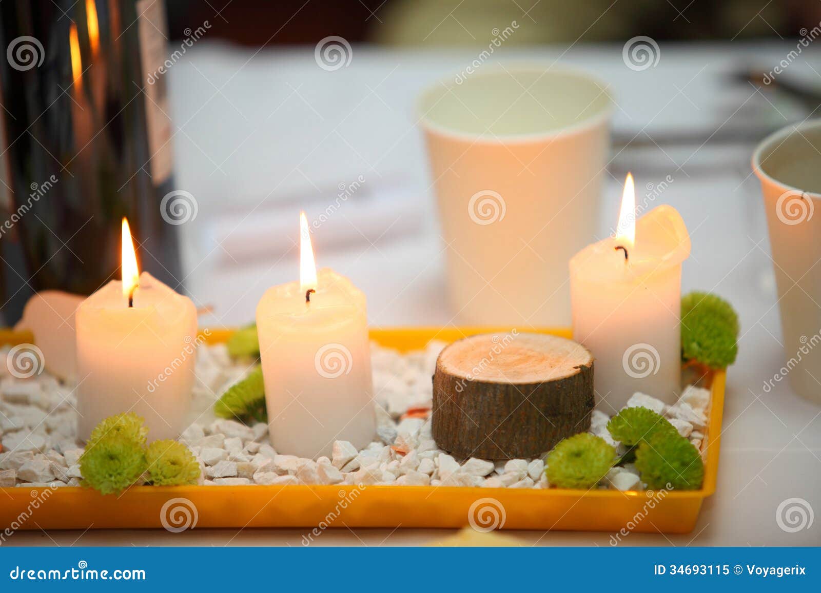 Romantic Atmosphere with Candle Stock Image - Image of holiday ...
