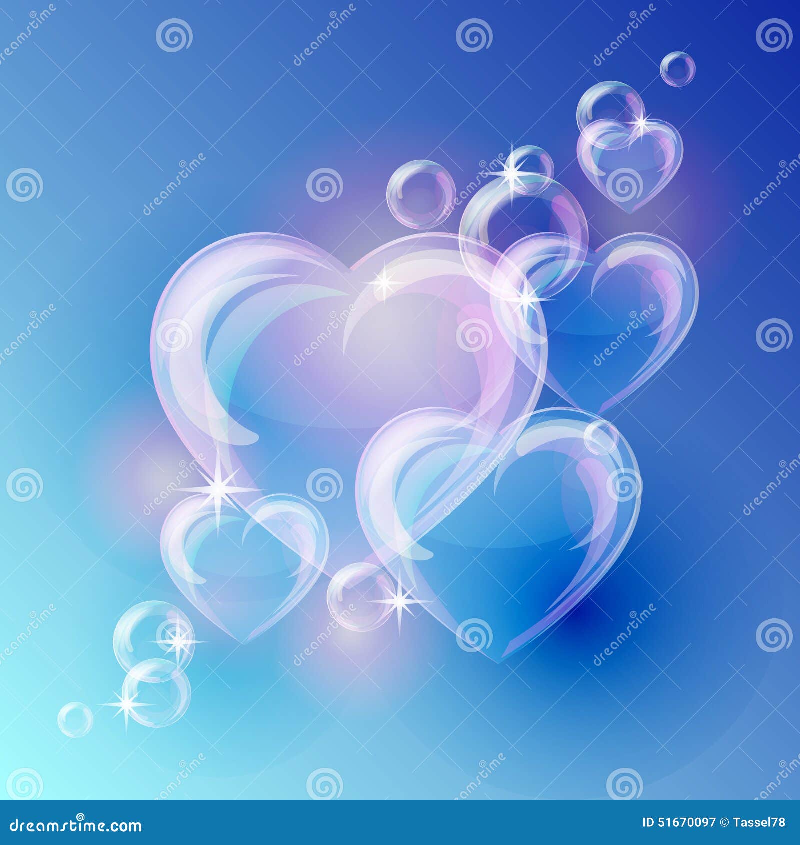 Bubble Hearts, Hearts Floating In Bubbles, Nondirectional Vector Repeat ...