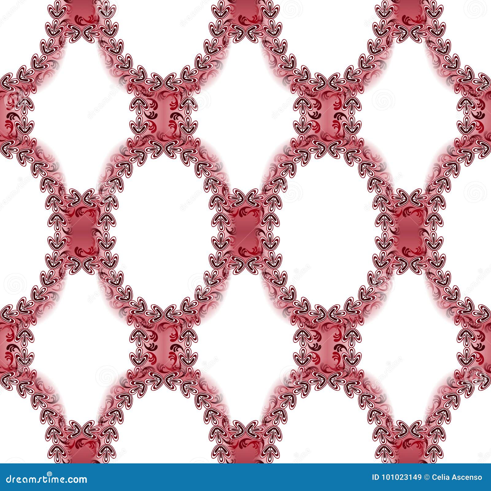 Red Baroque Wallpaper Background Stock Photography | CartoonDealer.com ...