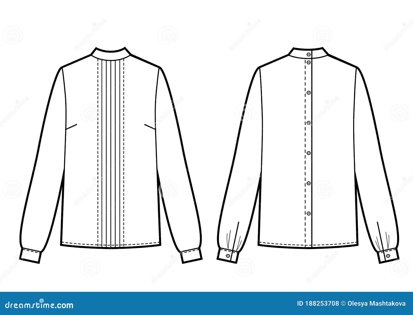 Romantic Blouse for Lady. Vector Illustration Stock Illustration ...