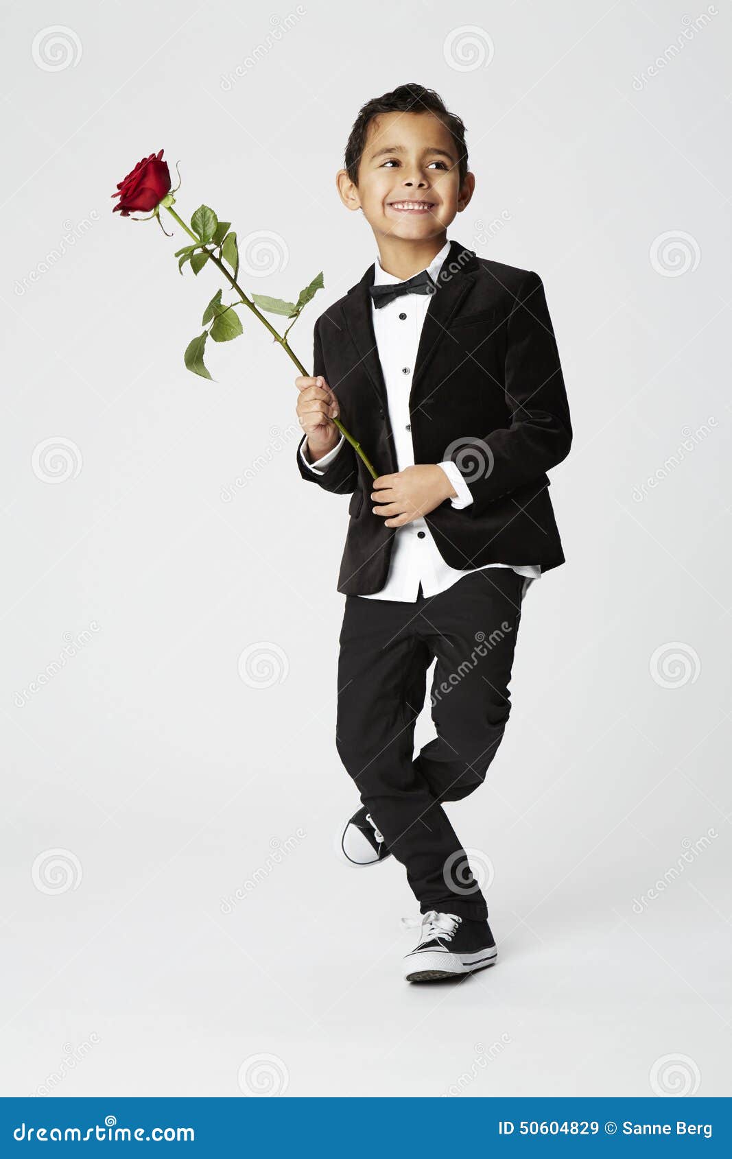 Romantic boy with rose stock image. Image of love, indoors - 50604829