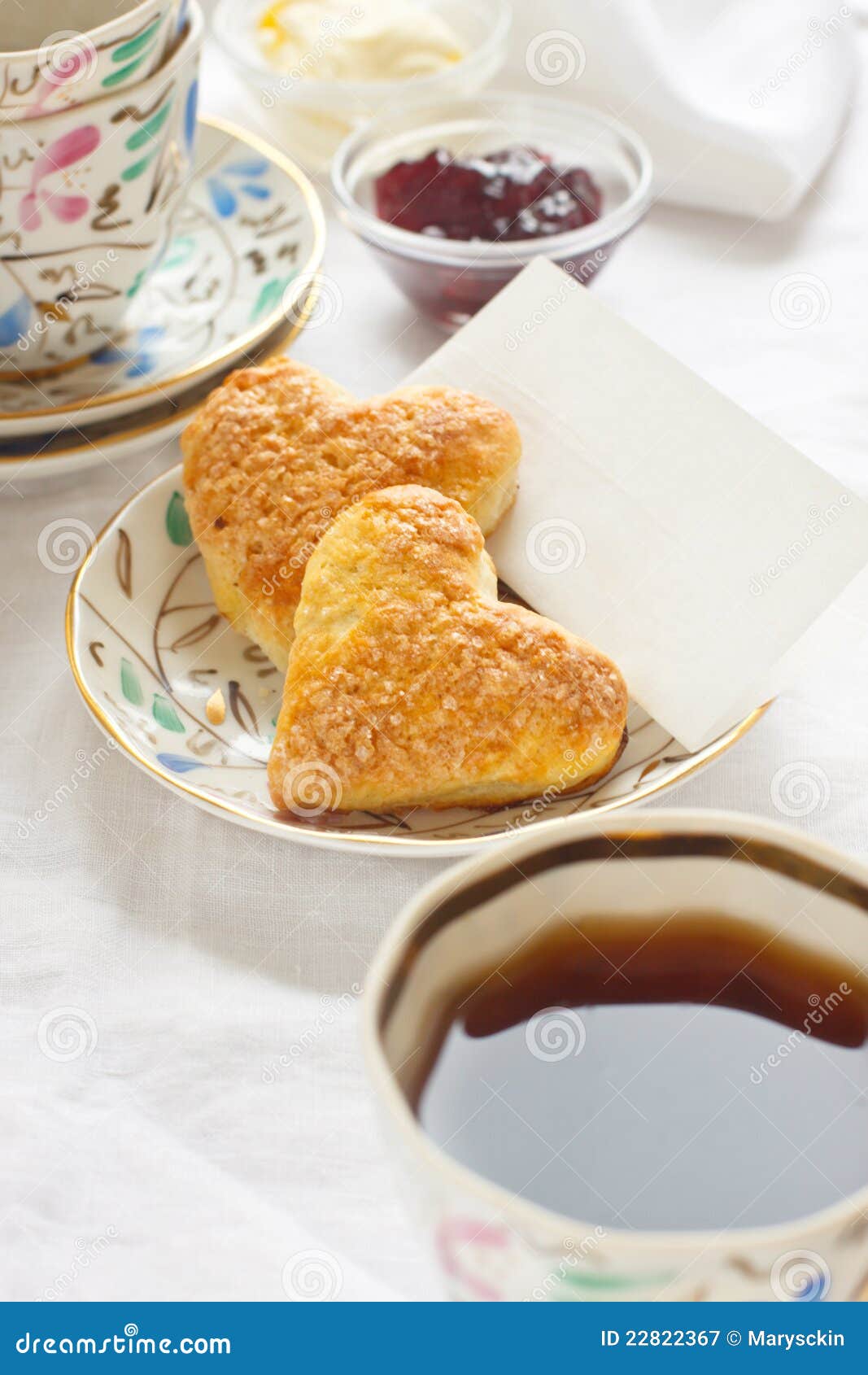 Romantic breakfast stock image. Image of cooked, dessert - 22822367