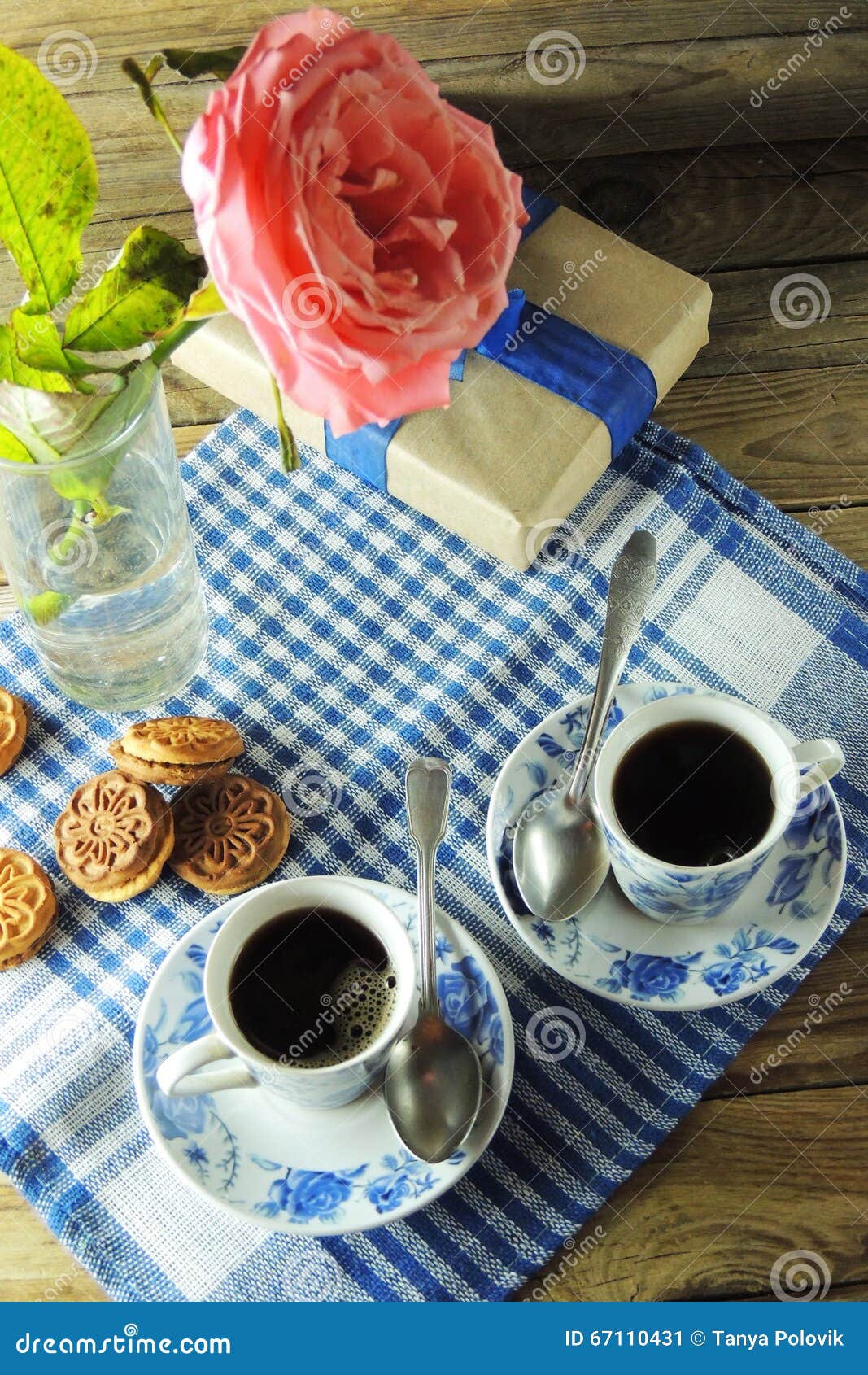 Romantic Breakfast, Coffee for Two Stock Image - Image of espresso ...