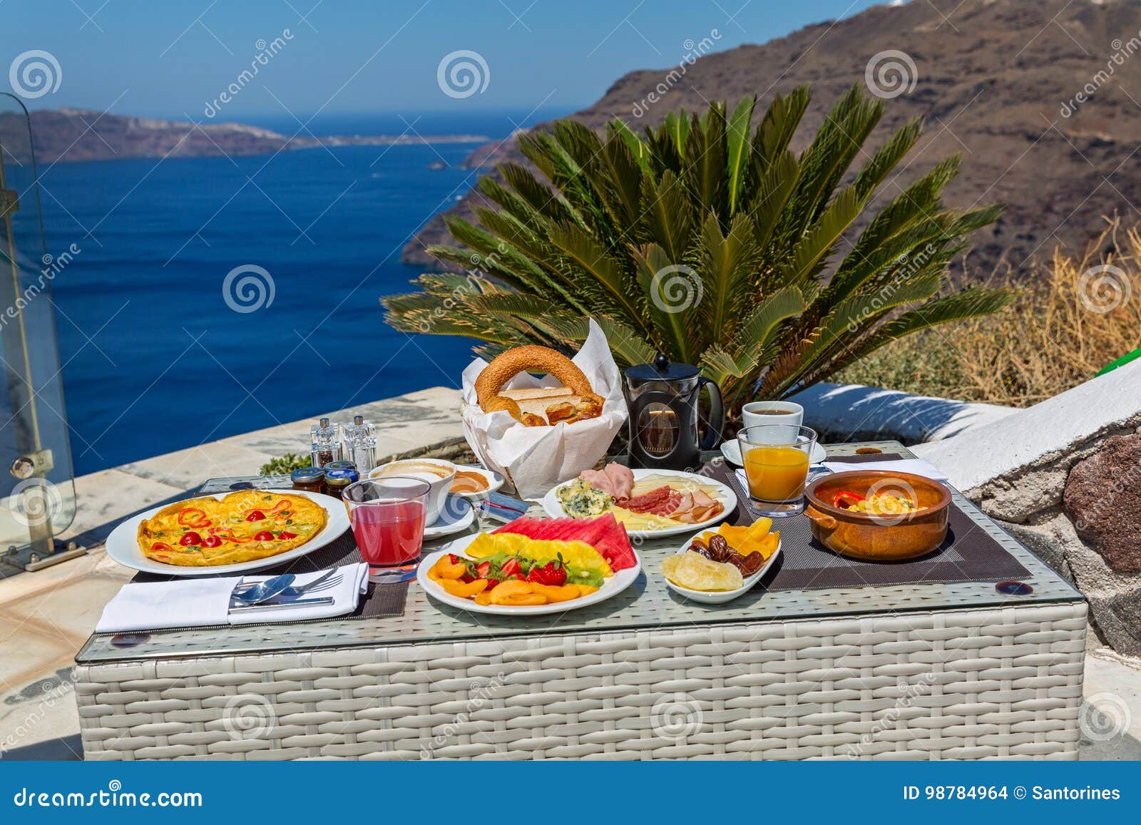 Romantic Breakfast for two stock photo. Image of fruit - 98784964