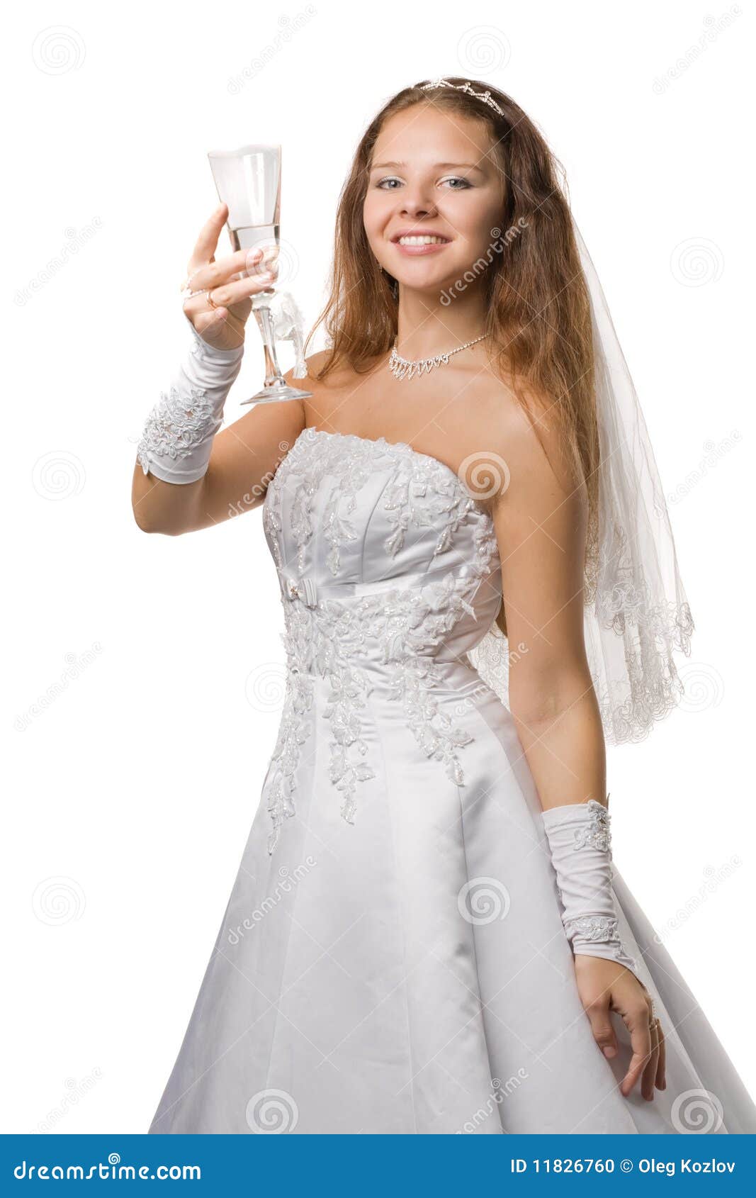 Romantic bride stock photo. Image of marry, dress, long - 11826760