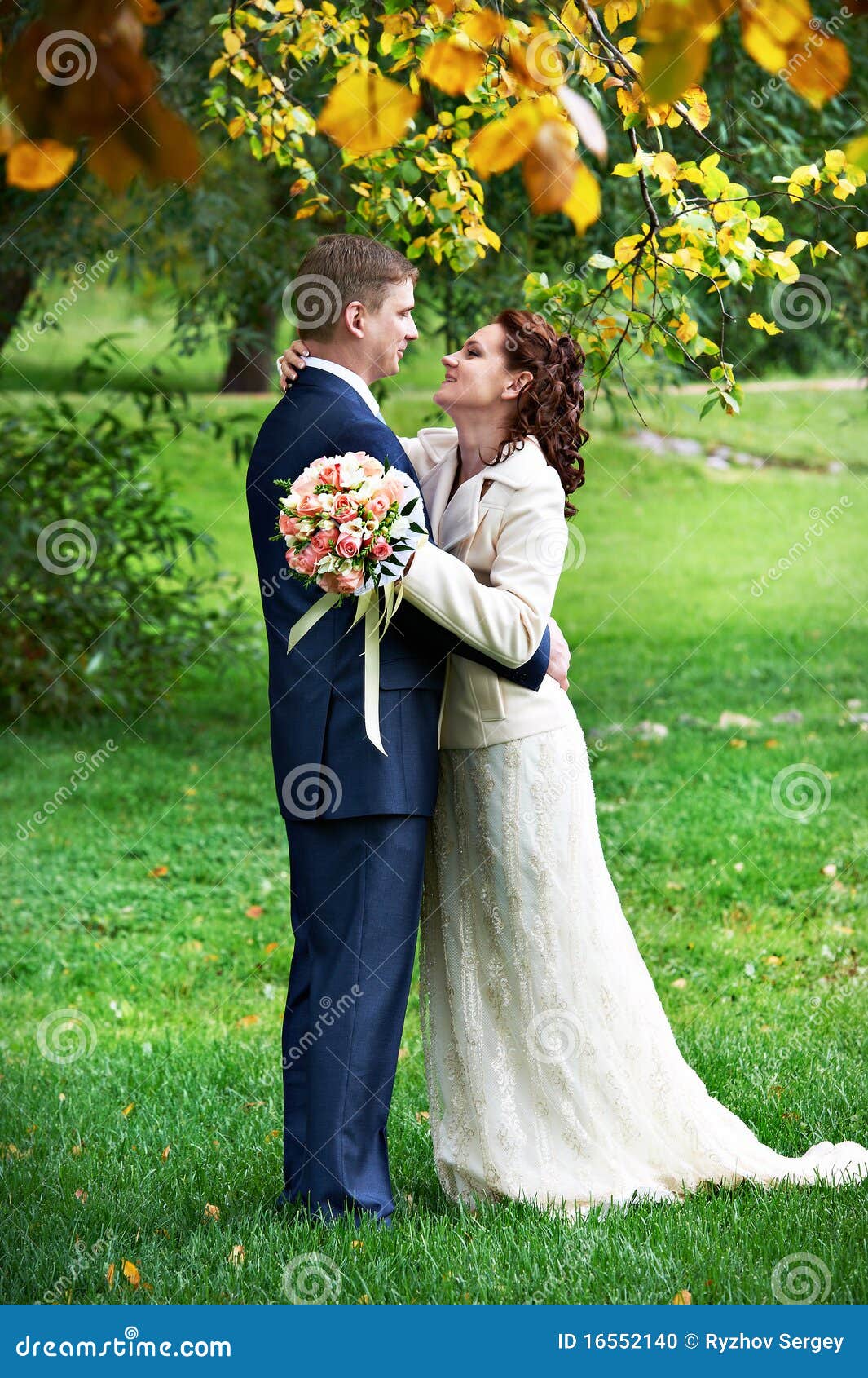 Romantic bride and groom stock photo. Image of success - 16552140