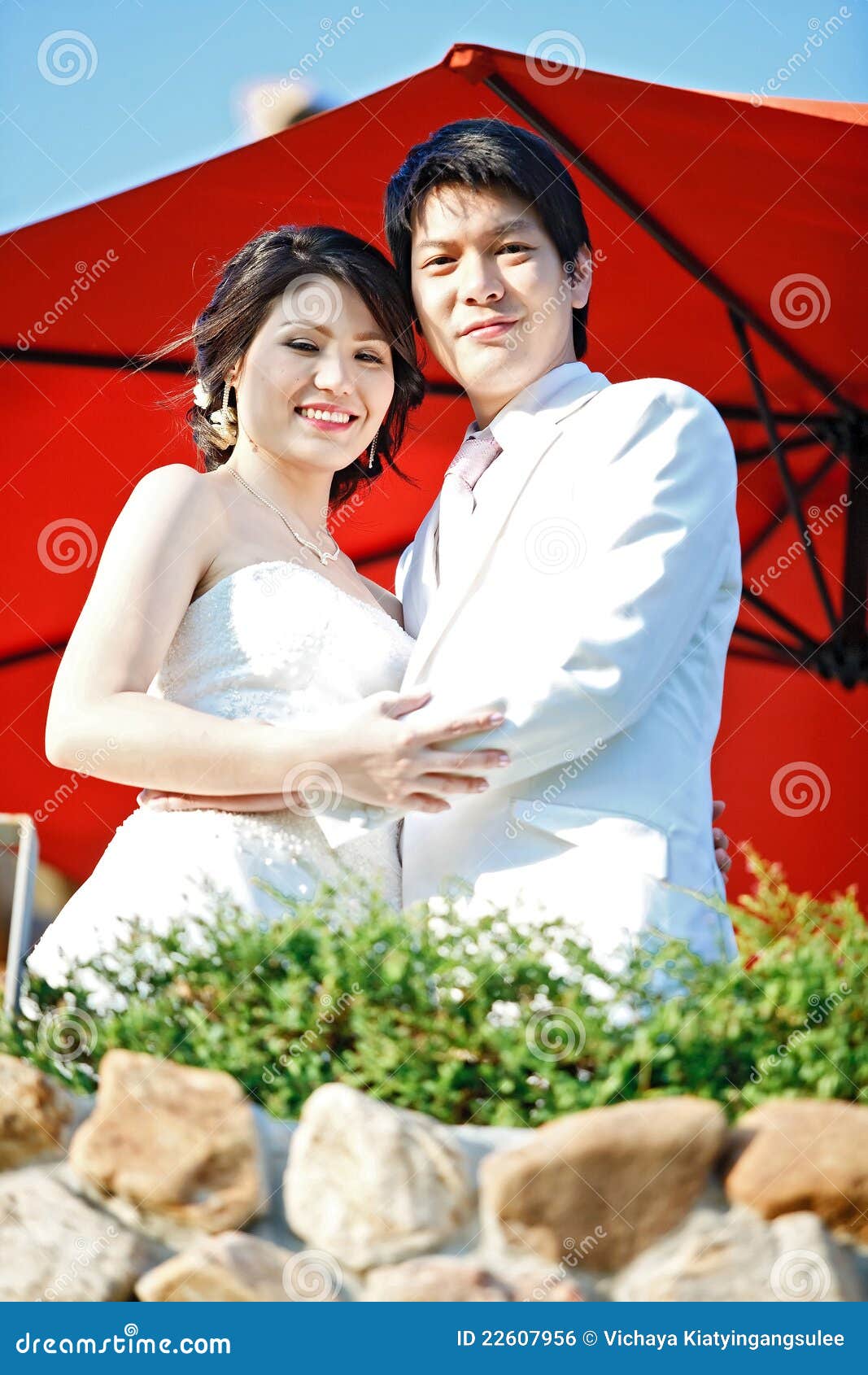 Romantic bride and groom stock photo. Image of marriage - 22607956