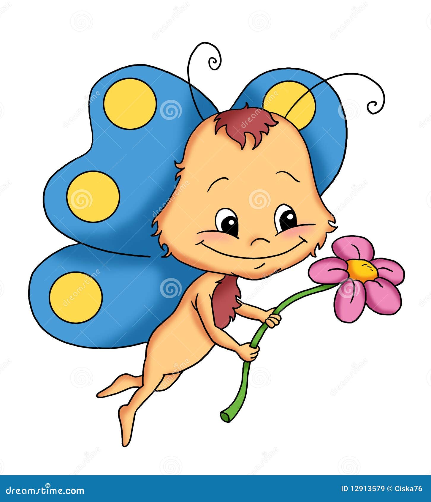 Romantic butterfly stock illustration. Illustration of romantic - 12913579