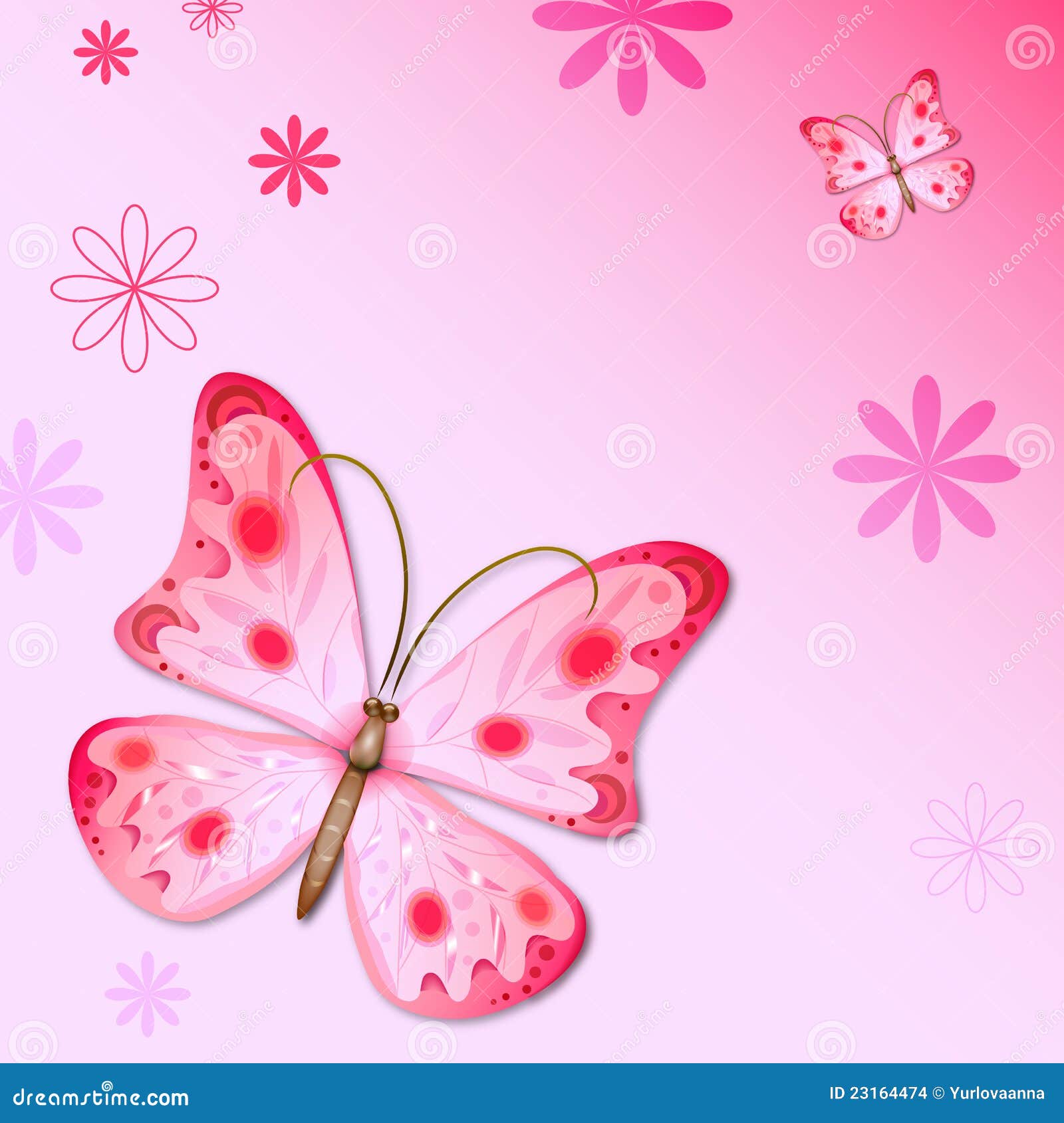 Romantic Butterfly Background Stock Vector - Illustration of background ...