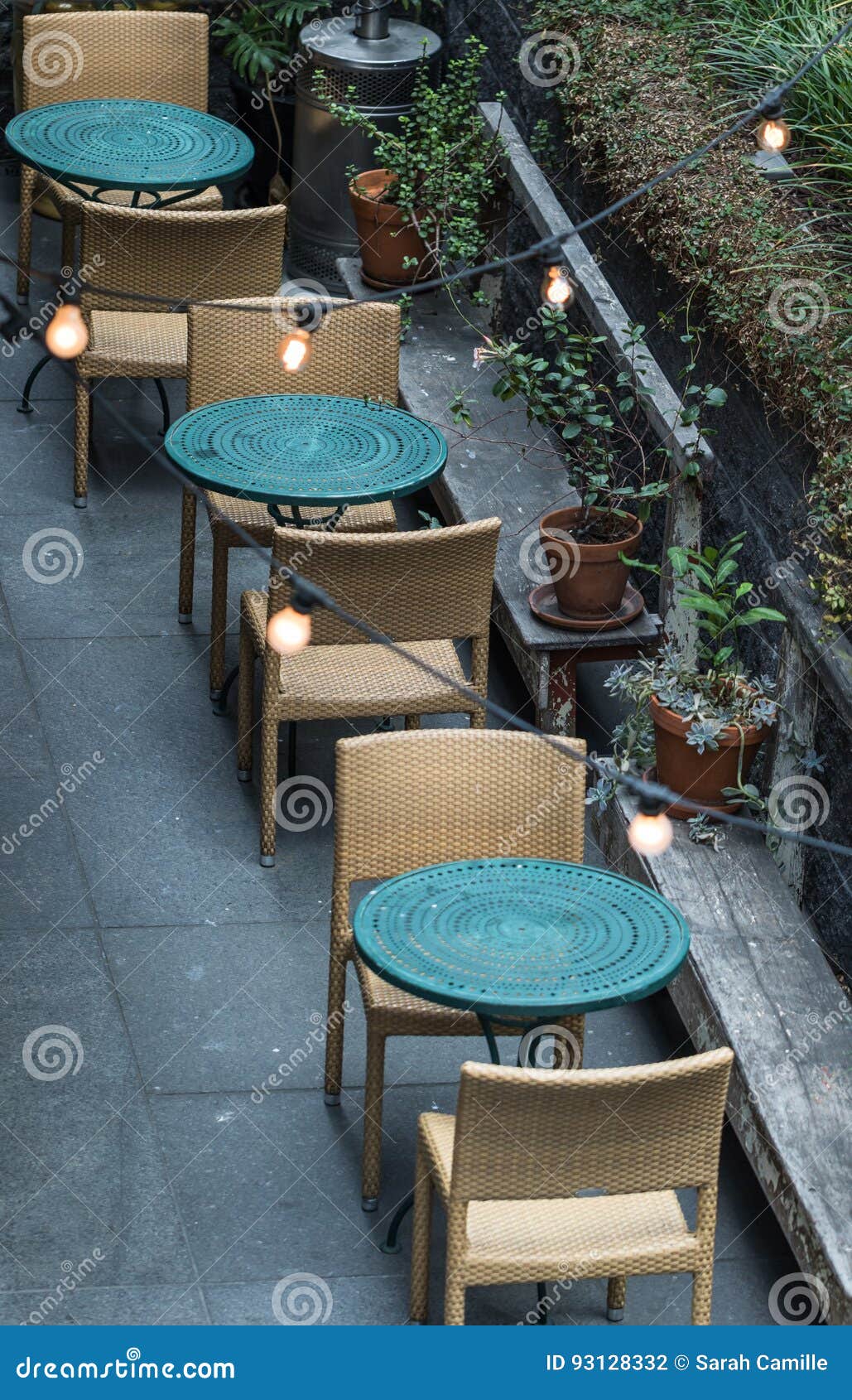 Romantic Cafe stock photo. Image of dinner, cafe, tables - 93128332