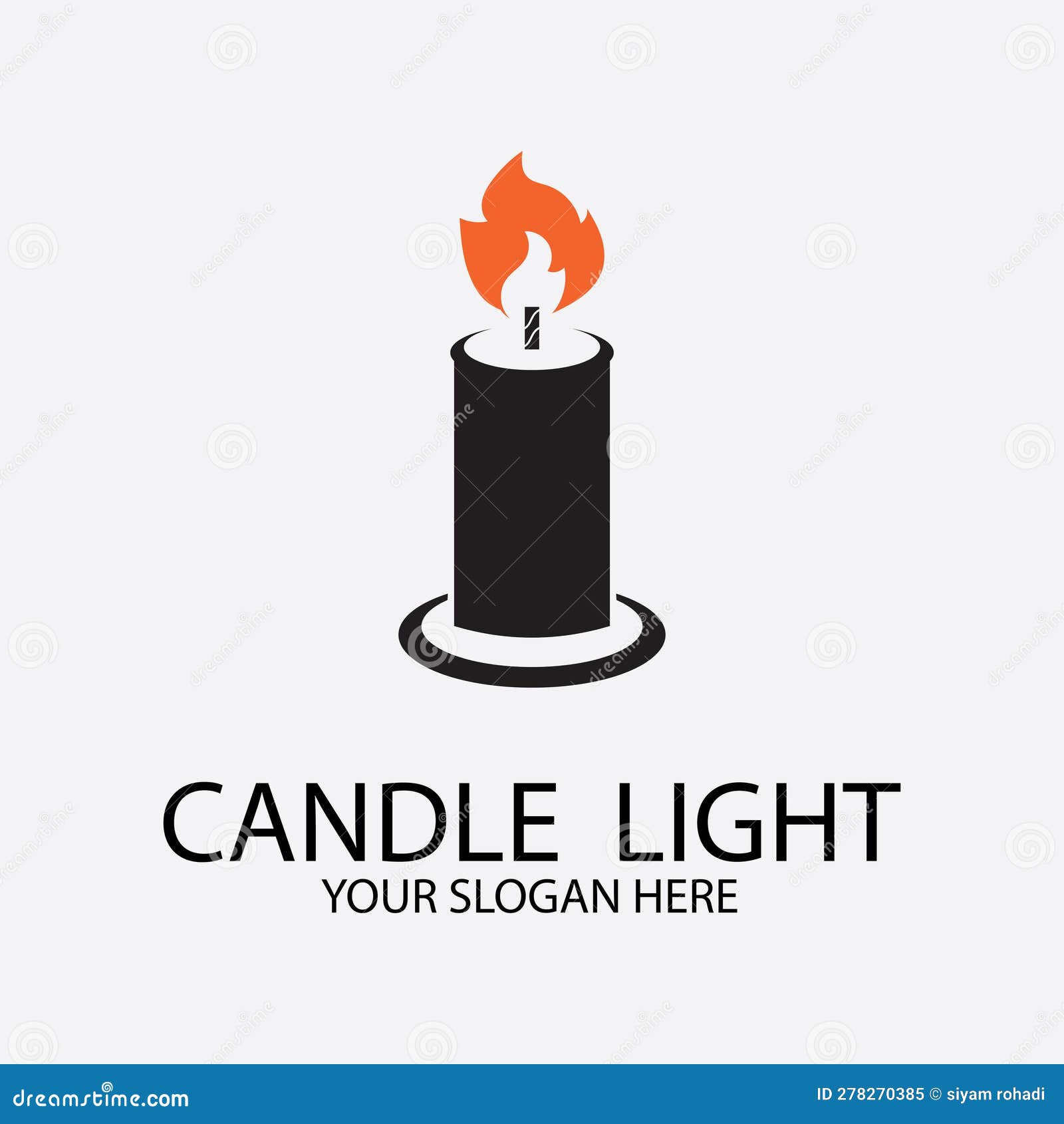 Romantic Candlelight Icon Logo Stock Vector - Illustration of ...