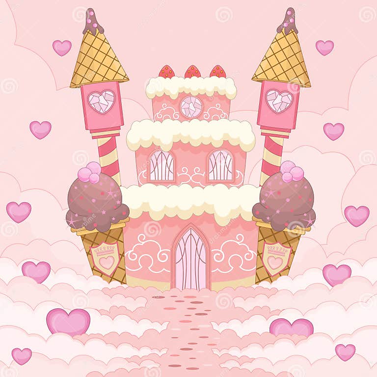 Romantic Candy Castle stock vector. Illustration of fantasy - 45515368