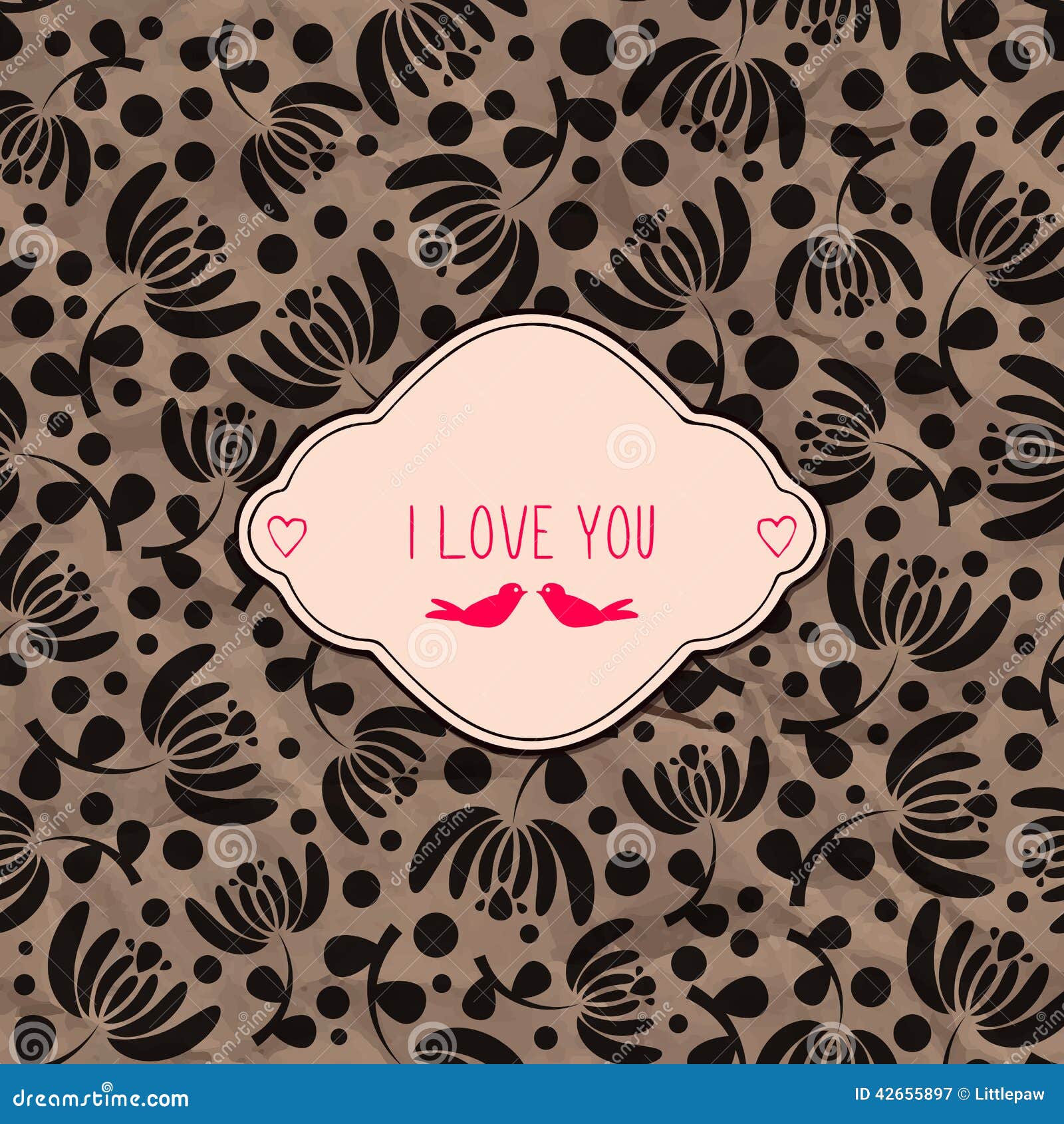 Romantic card design stock vector. Illustration of layout - 42655897