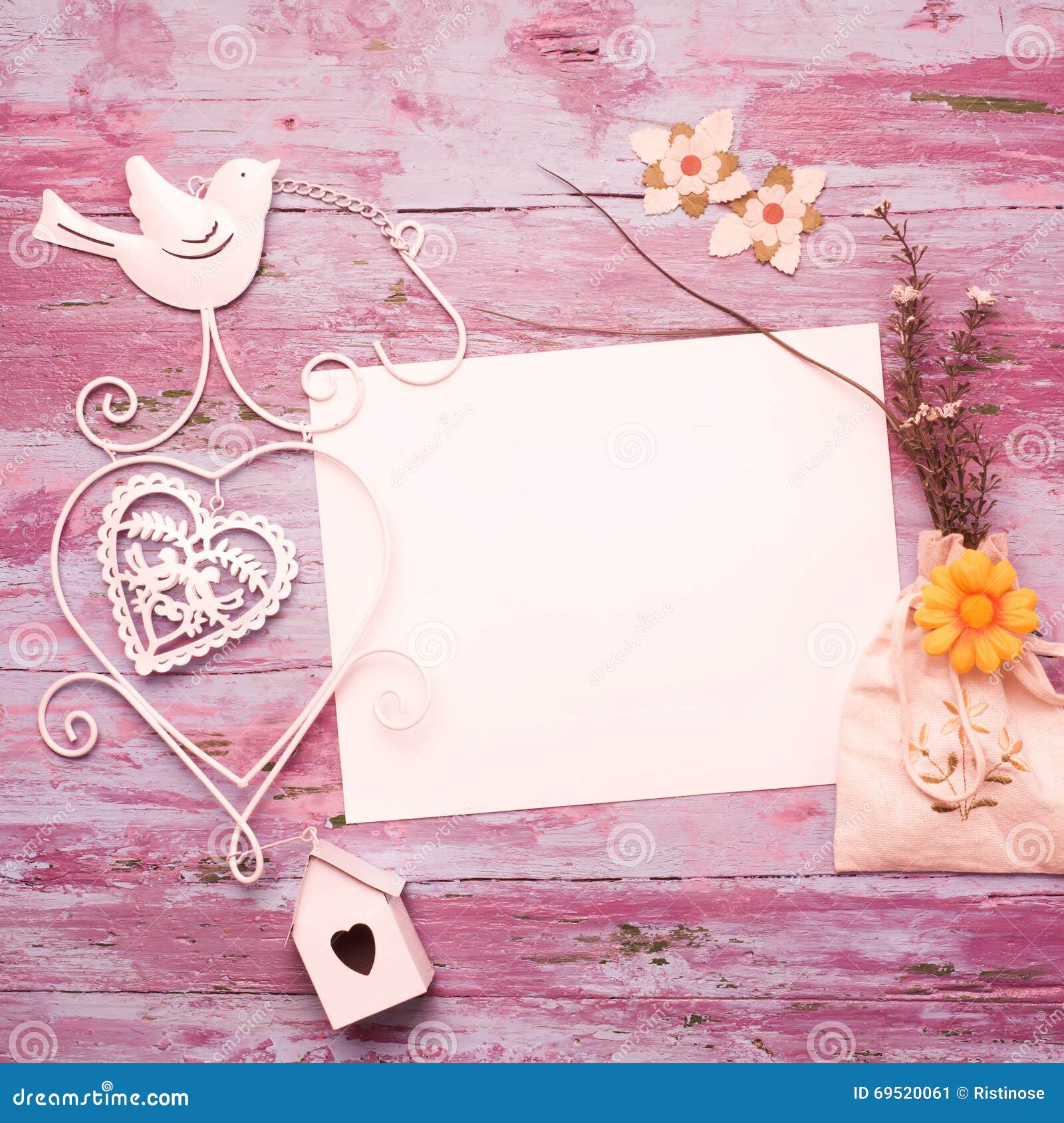 Romantic Card with Empty Space Stock Image - Image of celebrations ...