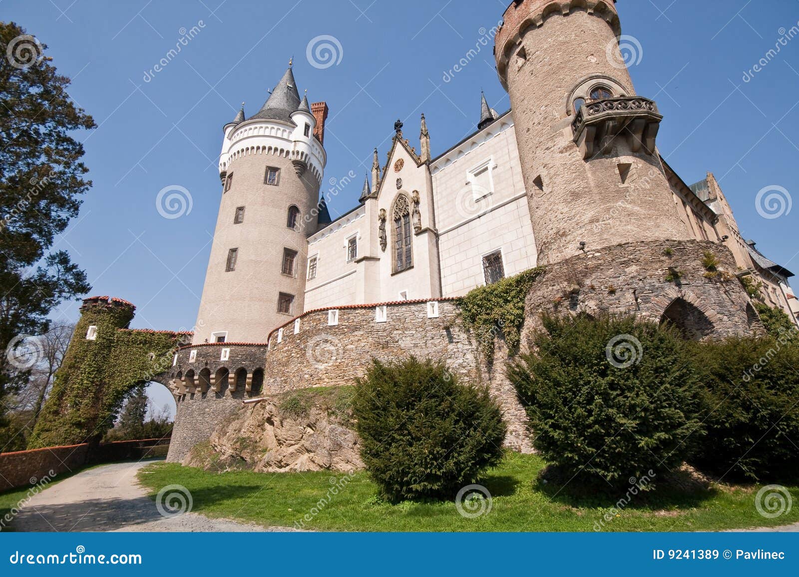 Romantic Castle in the Springtime Stock Image - Image of romantic ...