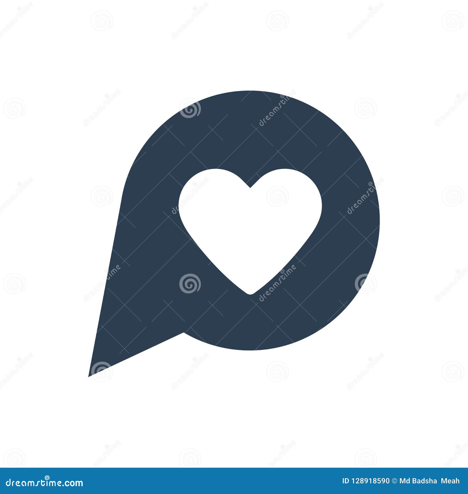 Romantic Chat Thin Line Icon. Reciprocity Dialogue And Like Or ...