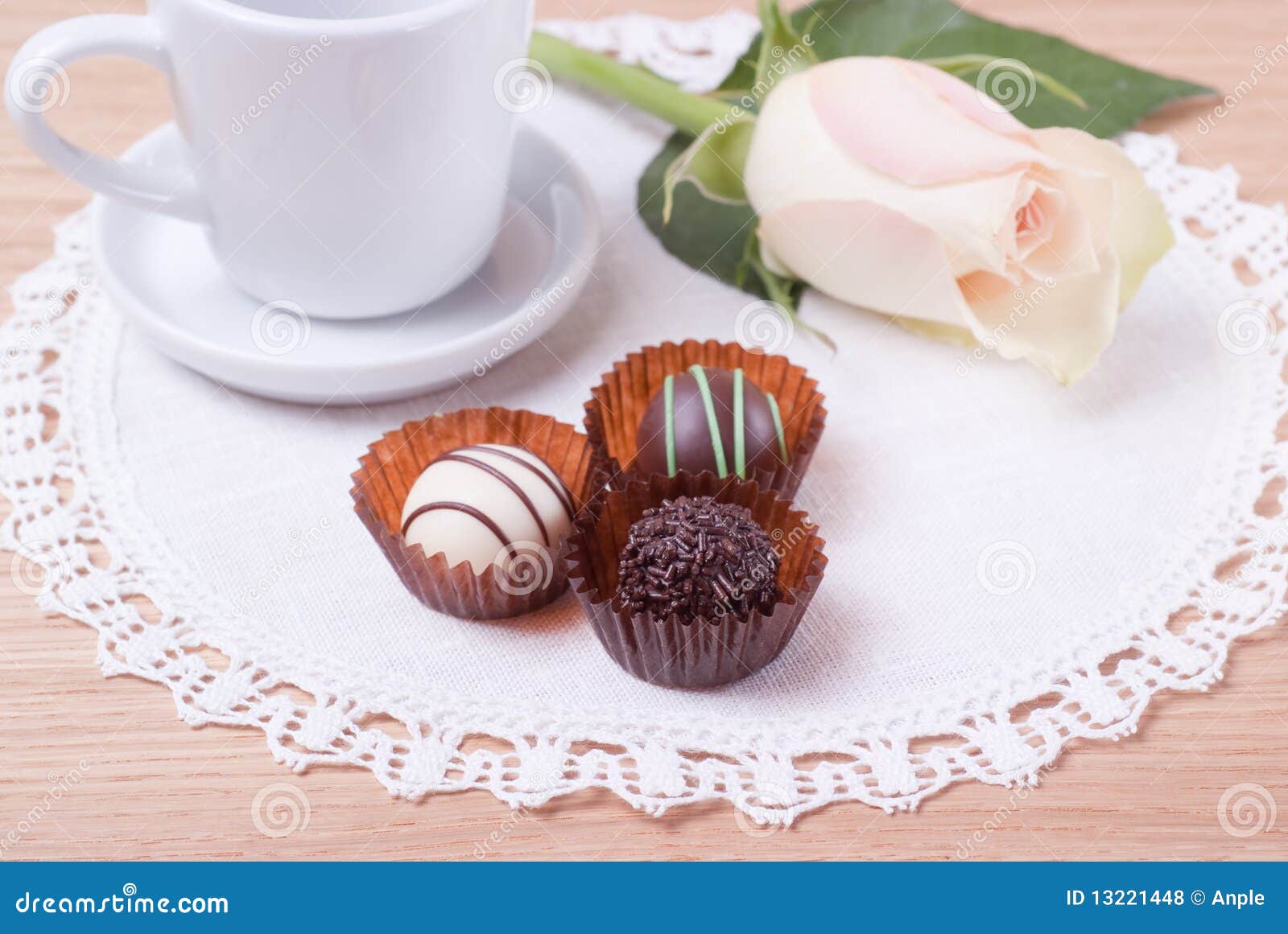 Romantic chocolate stock photo. Image of ceramics, wood - 13221448