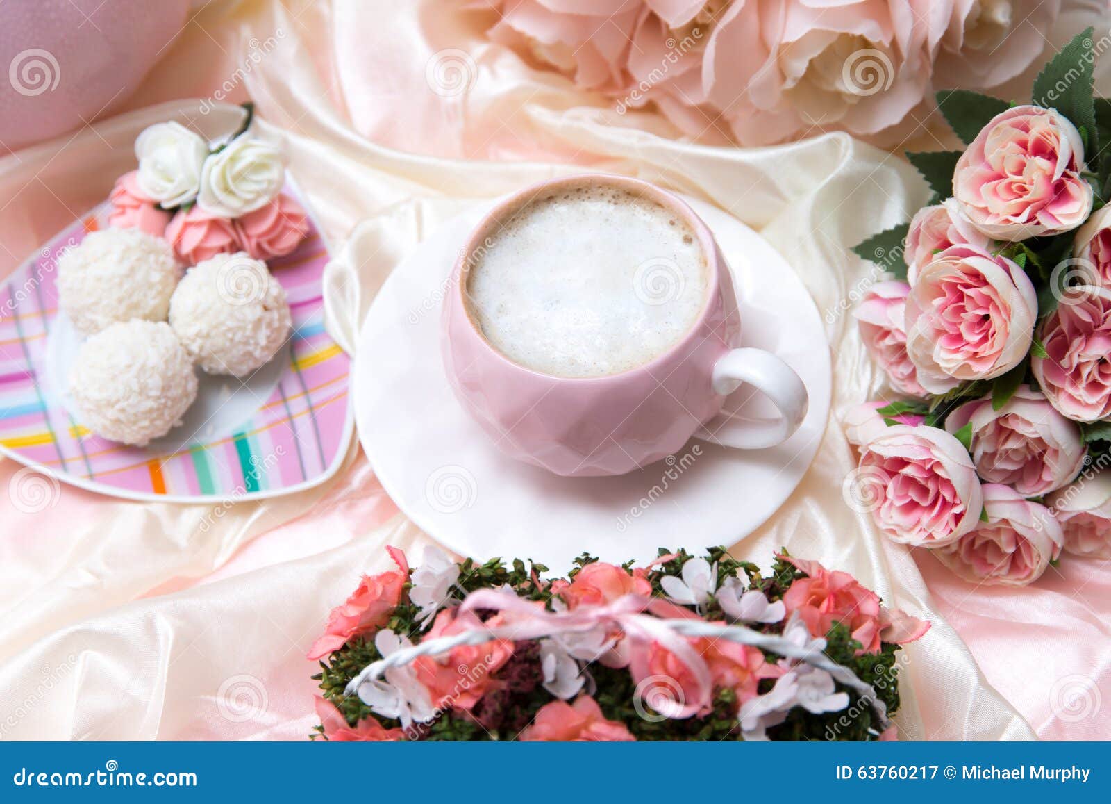 Romantic Coffee Set stock image. Image of kompostition - 63760217