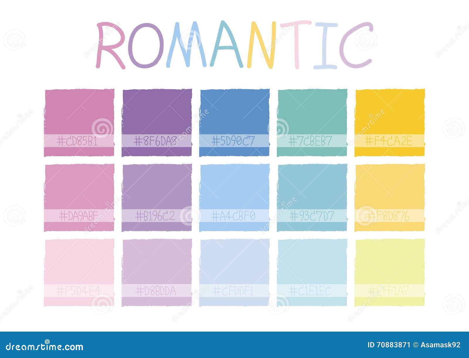 Romantic Color Tone with Code Stock Vector - Illustration of pattern ...
