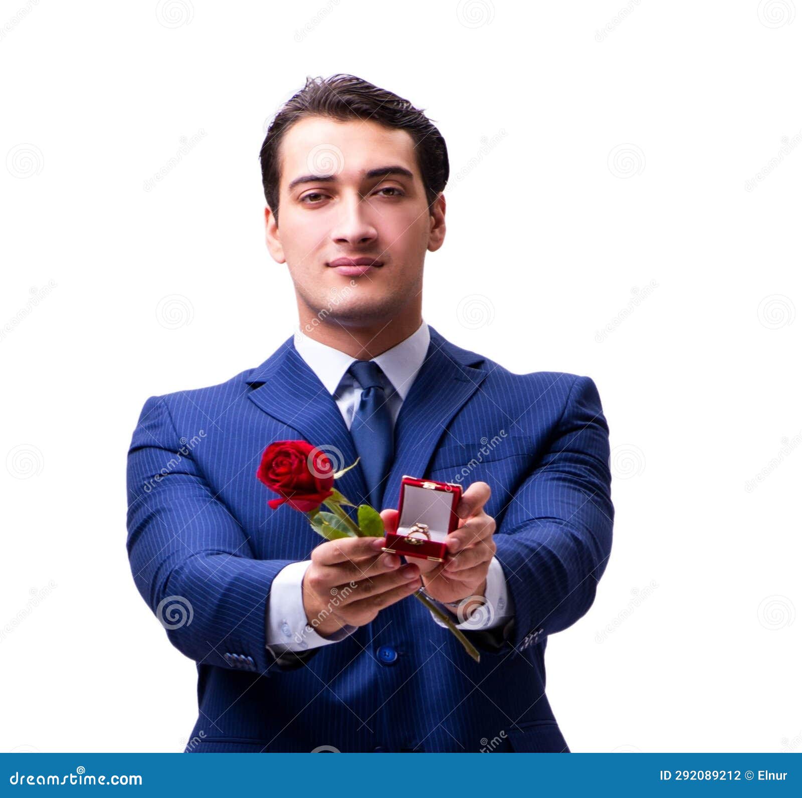 Romantic Concept with Man Making Marriage Proposal Stock Photo - Image ...