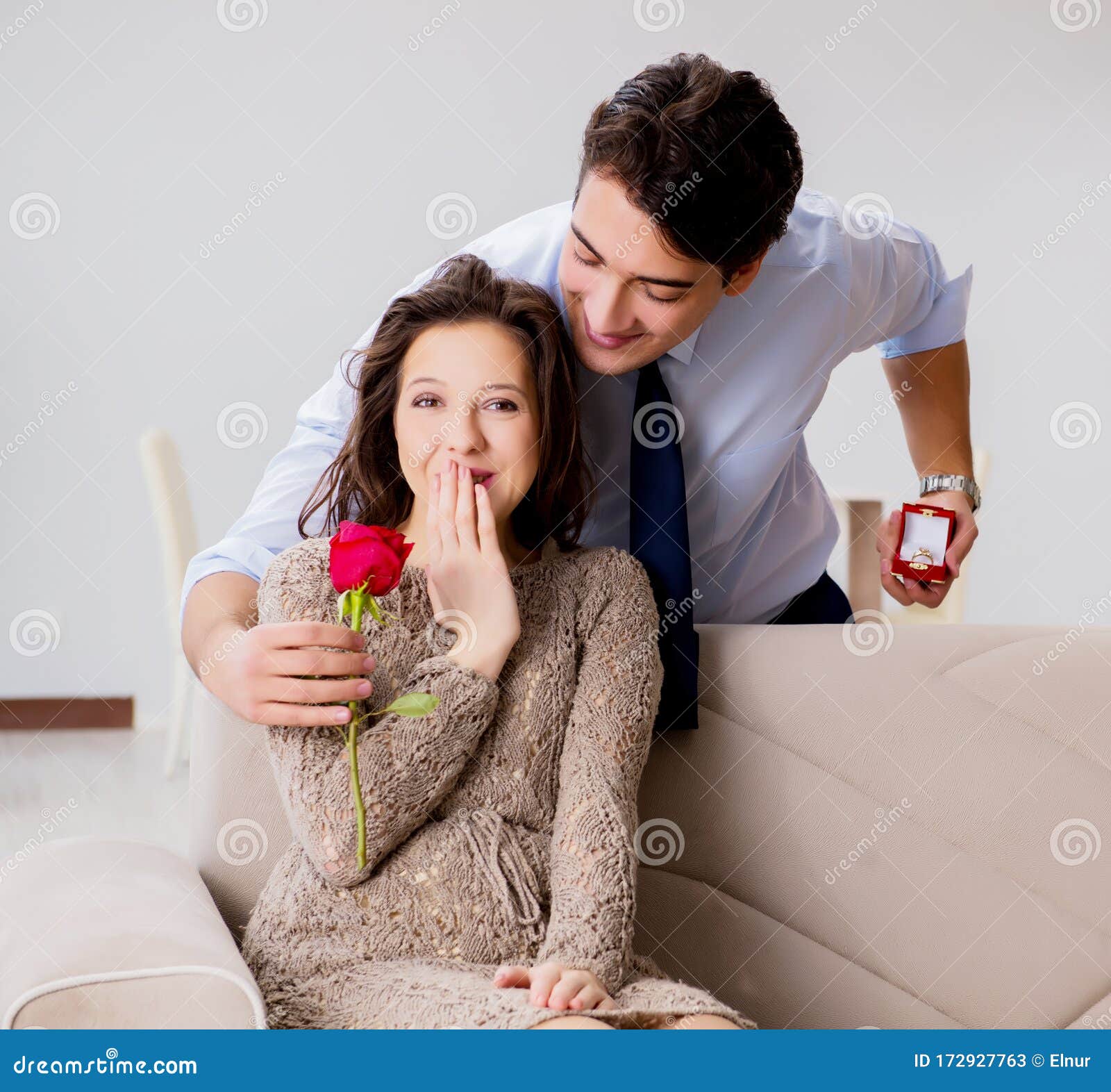 Romantic Concept with Man Making Marriage Proposal Stock Image - Image ...