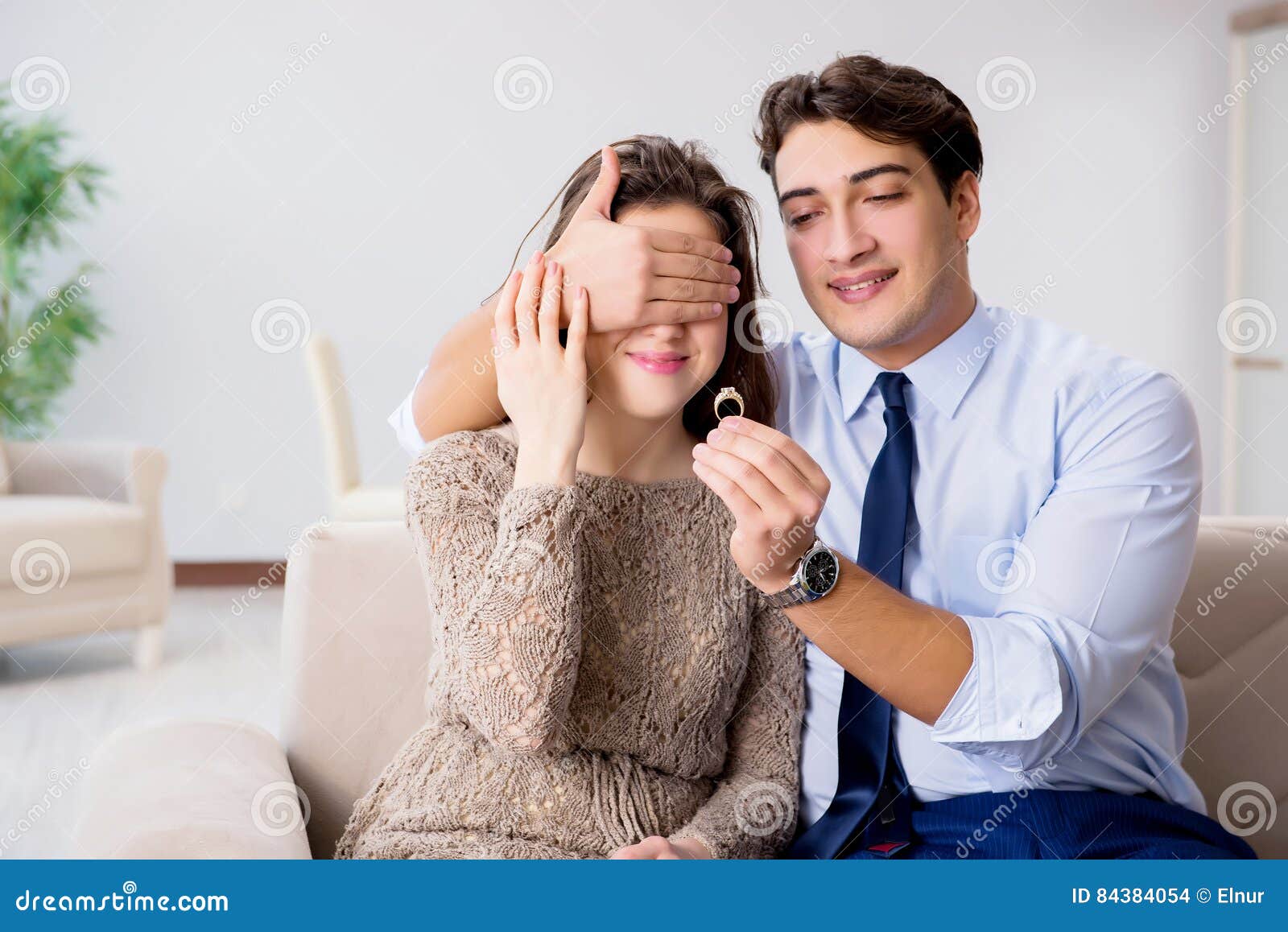The Romantic Concept with Man Making Marriage Proposal Stock Photo ...