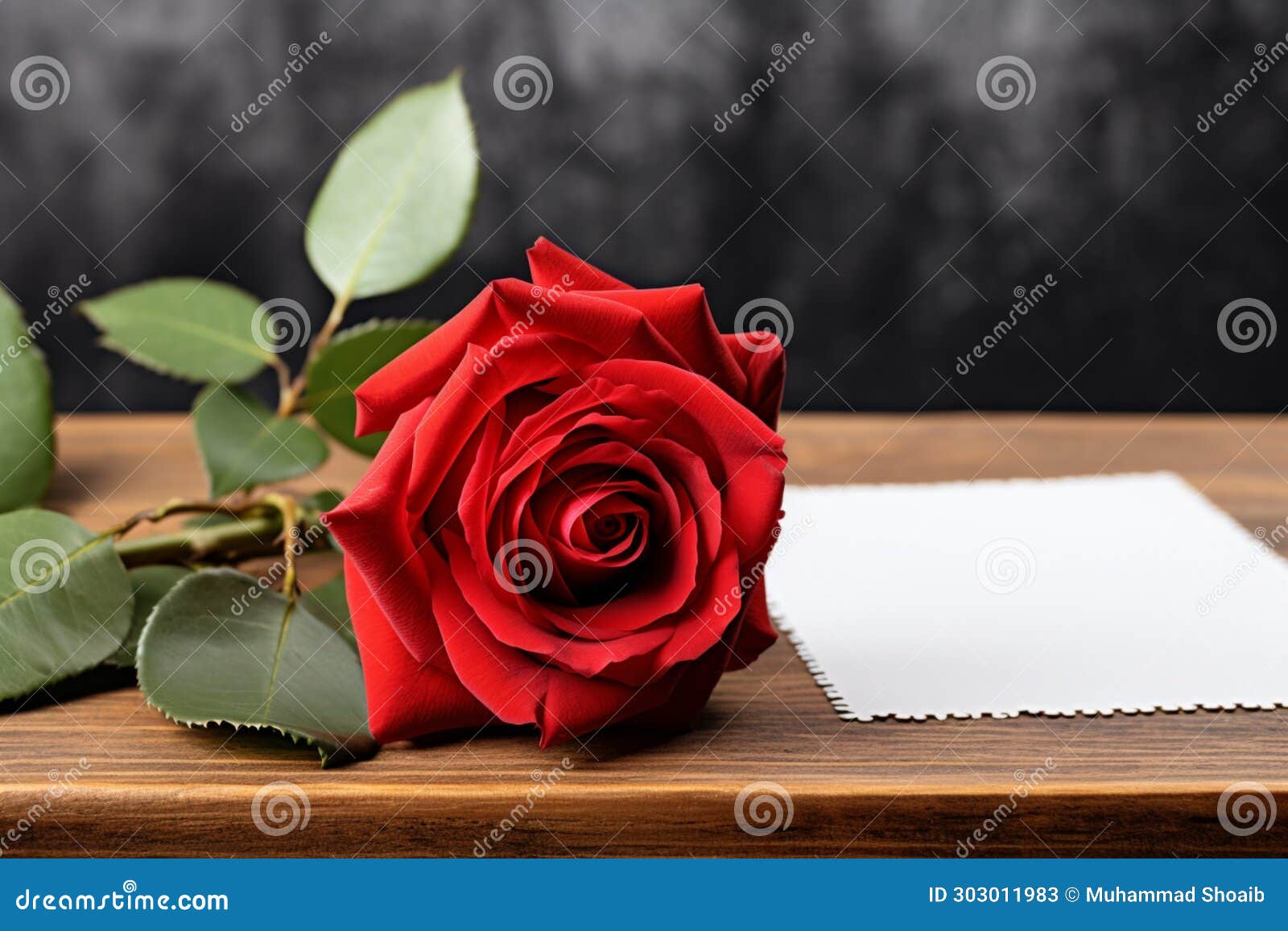 Romantic Contrast Red Rose on Rustic Wooden Table with White Sheet ...