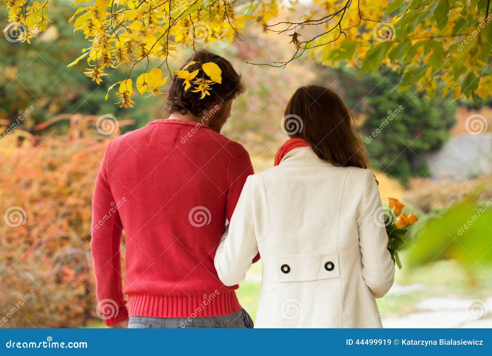 Romantic Conversation in Park Stock Image - Image of happy, beautiful ...