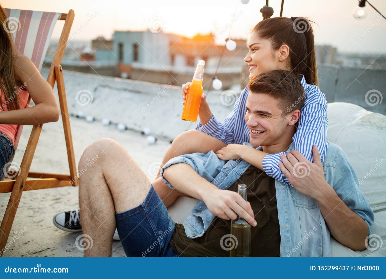 Romantic Couple Dating in Party at Night Stock Image - Image of party ...