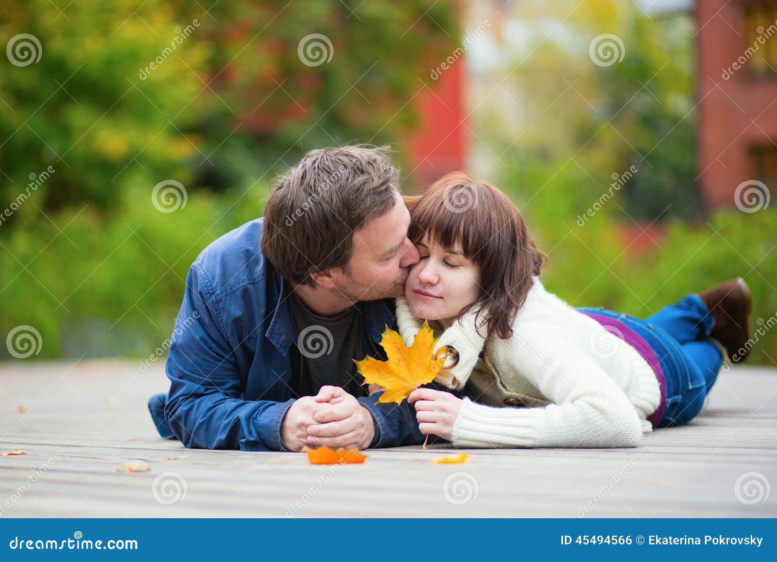 Romantic Couple on a Fall Day Stock Photo - Image of girl, couple: 45494566