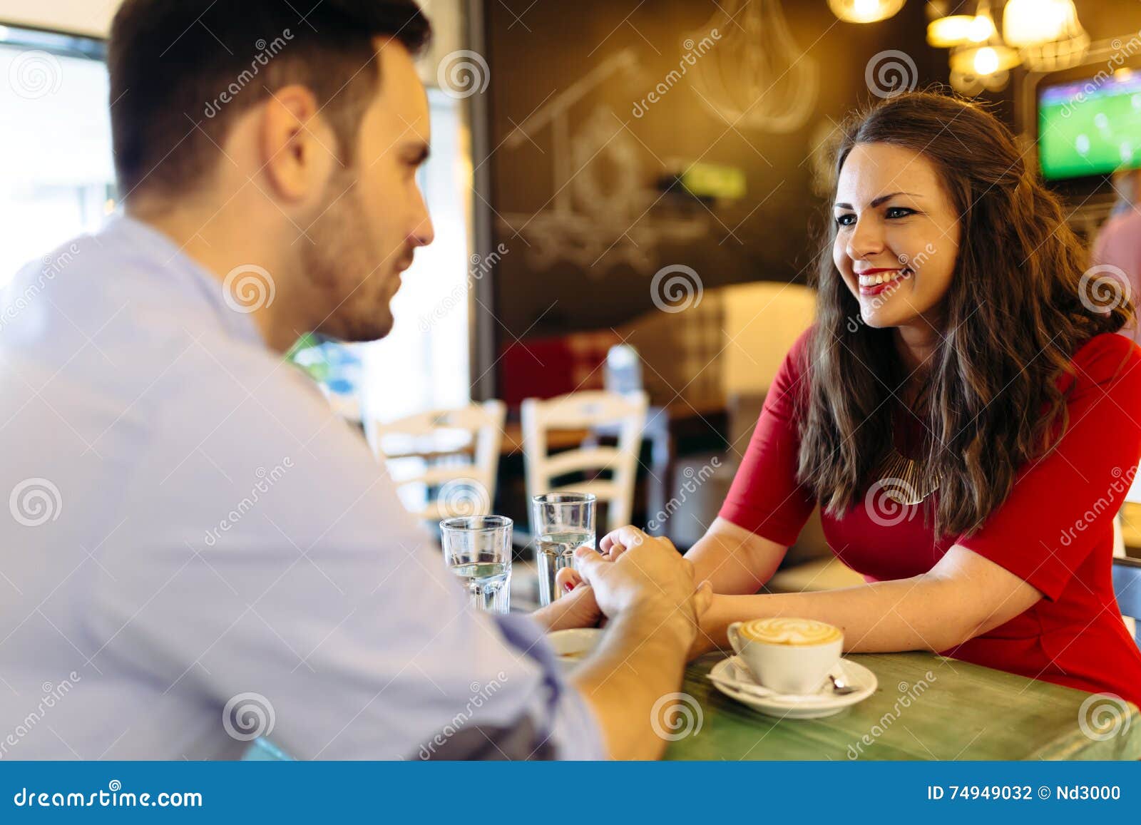 Romantic Couple Having Coffee Stock Photo - Image of dating, couple ...